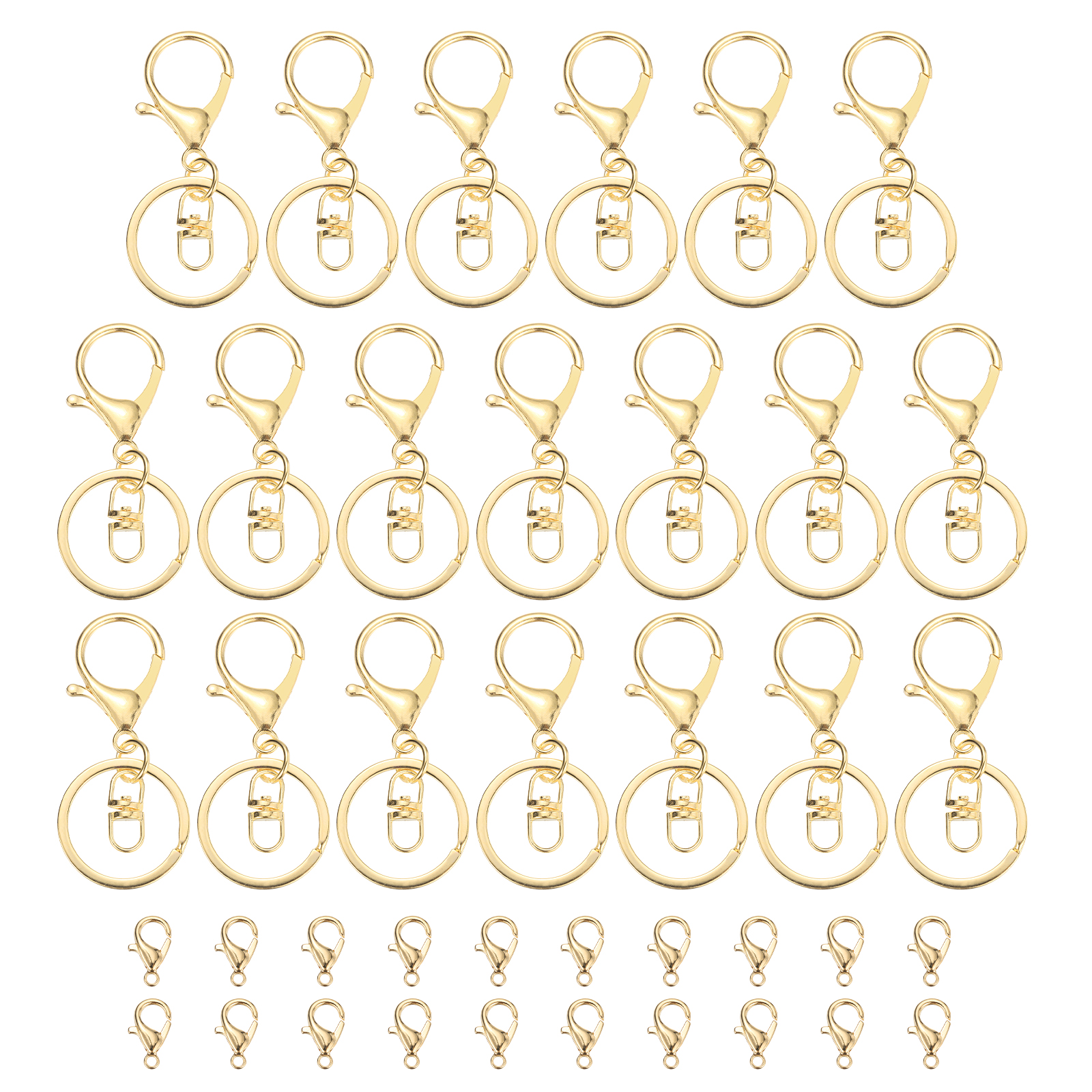 Uxcell Lobster Claw Clasps Keychain, 20 Pcs Metal Lobster Claw Clasp ...