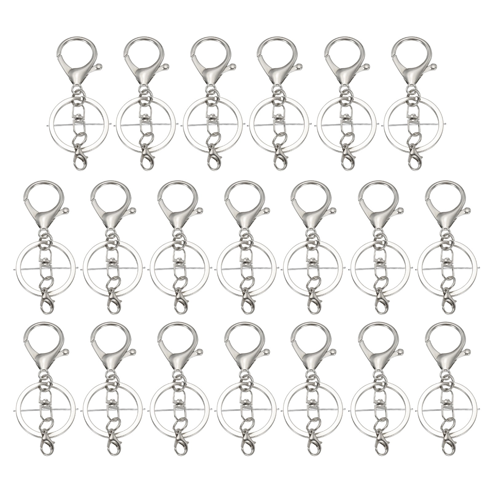 Uxcell Lobster Claw Clasps Keychain, Metal Swivel Clasp Clip Hooks ...