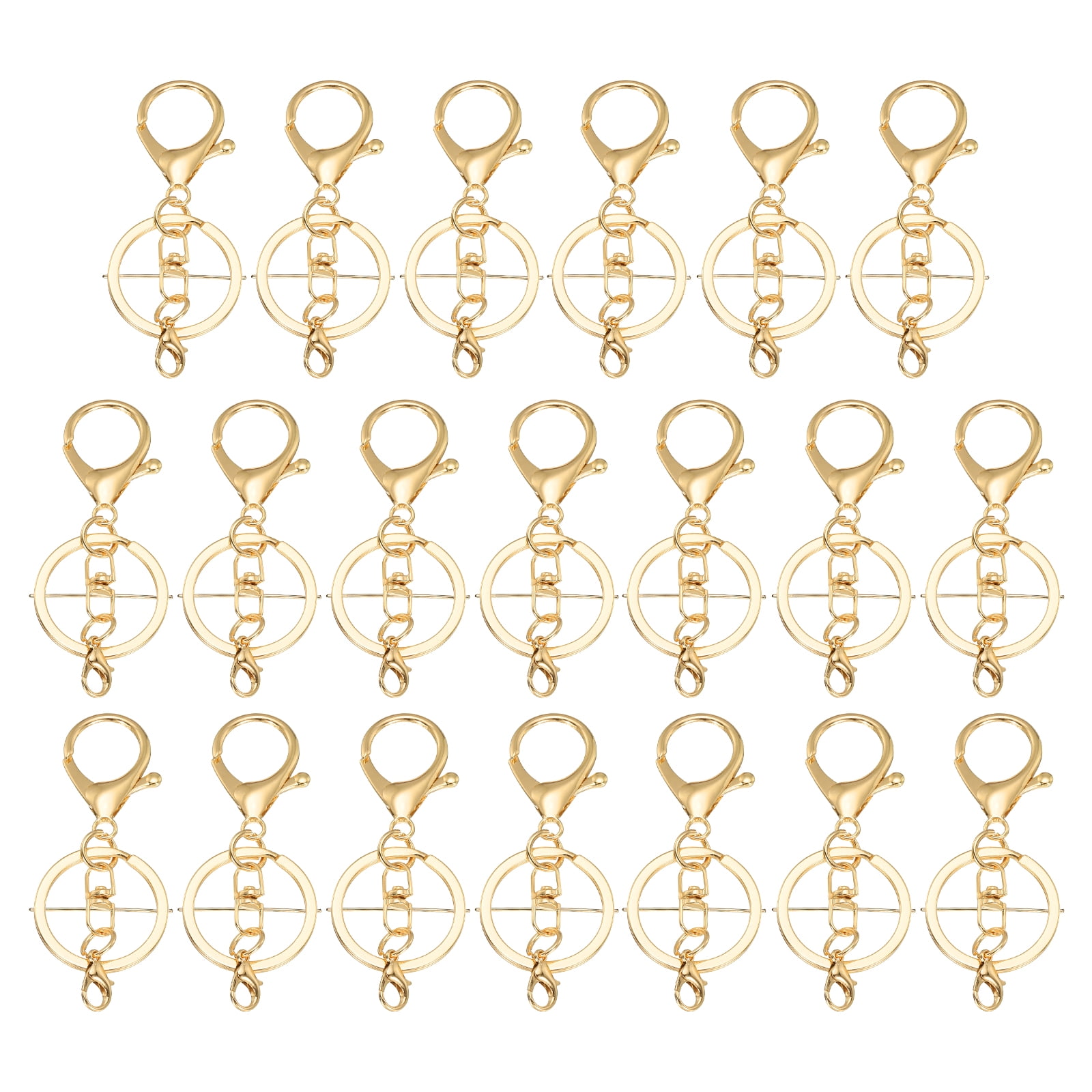 Uxcell Lobster Claw Clasps Keychain, Metal Swivel Clasp Clip Hooks ...