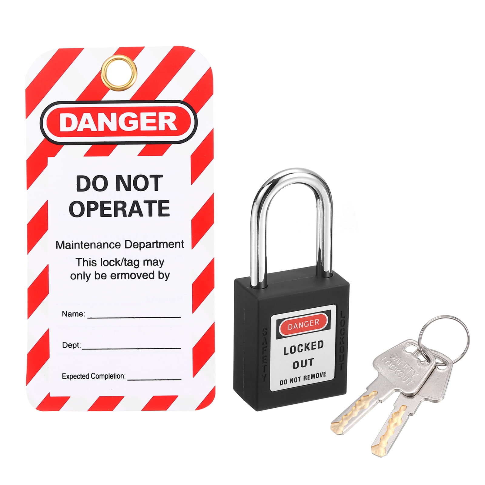 Uxcell Lockout Tagout Locks with Key, Loto Locks Safety Padlock Keyed ...
