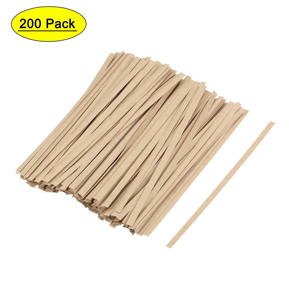 Uxcell Long Strong Paper Twist Ties for Tying Bread, Candy, Cookies ...