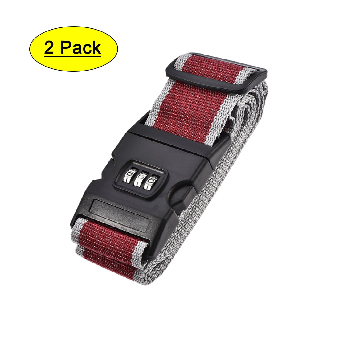 Uxcell Luggage Straps Suitcase Belts with Buckle, Combination Lock ...