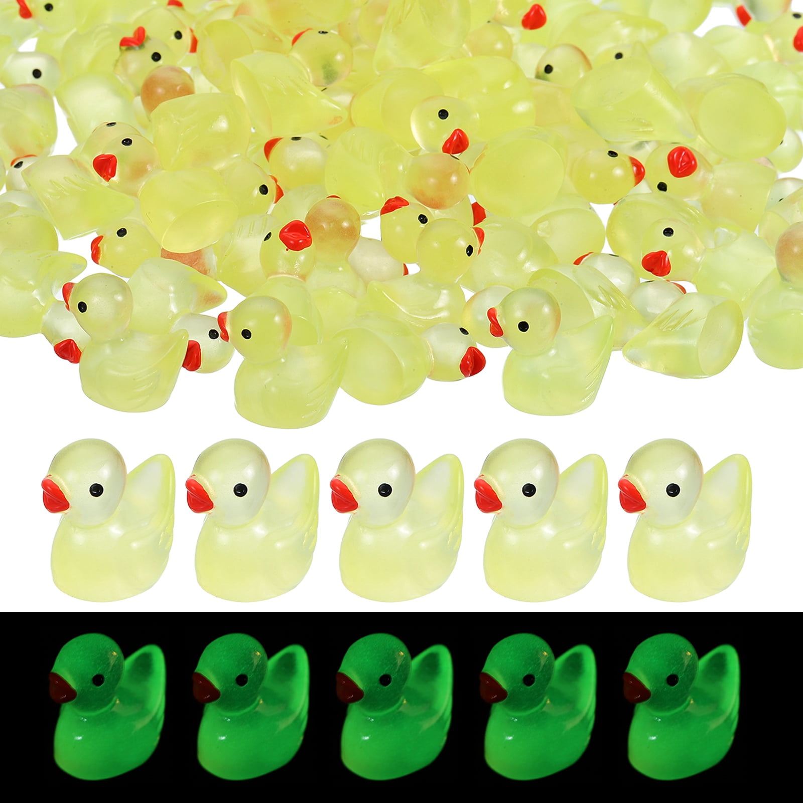 Luminous Mini Resin Ducks, Cute Glow in the Dark Tiny Ducks to Hide ...