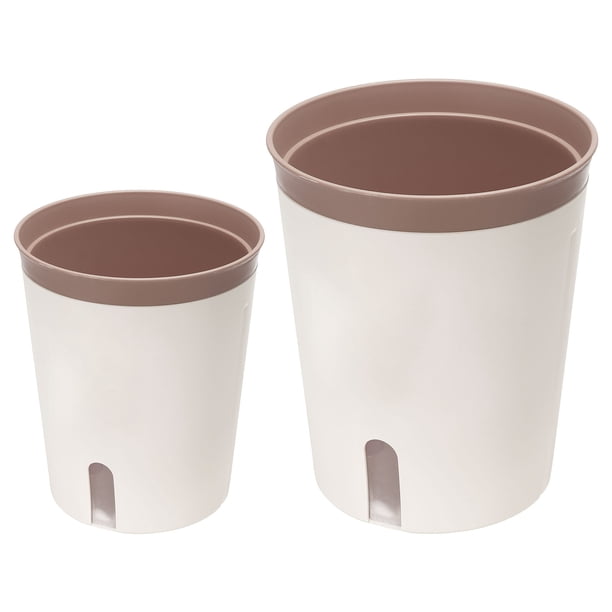 Uxcell M/L Plastic Plant Pots Flower Planters with Water Indicator ...