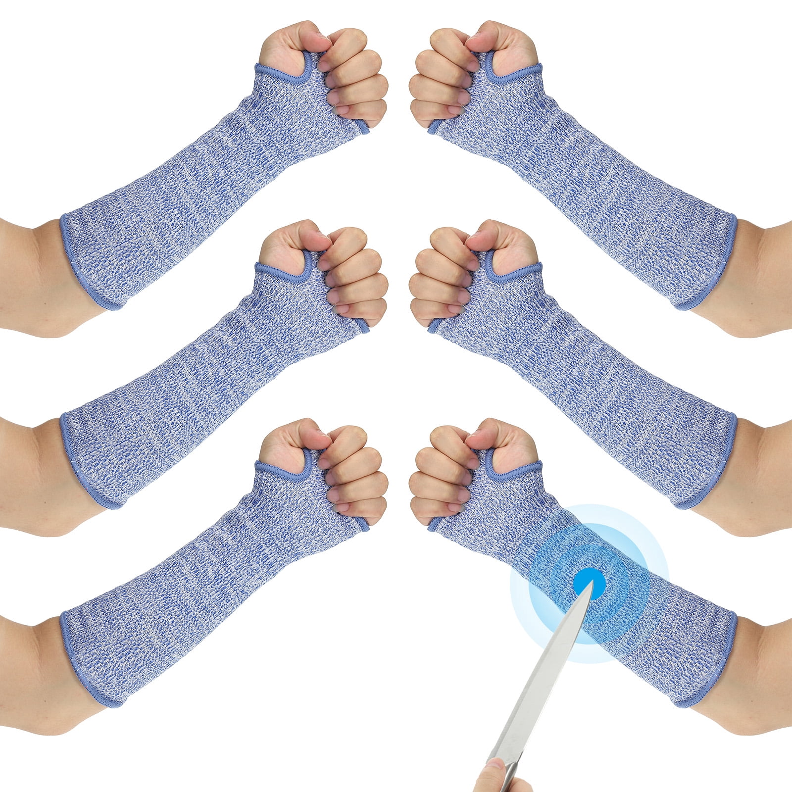 Uxcell M Size Arm Protectors Sleeve Cut Resistant Sleeve with Thumb ...
