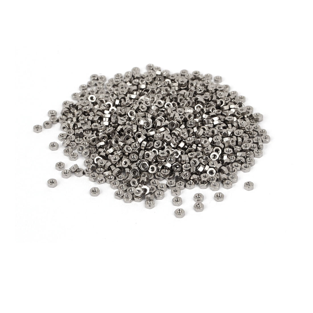 Uxcell M1.2x1.2mm Nickel Plated Hexagon Hex Nuts Fasteners DIN 934 ...