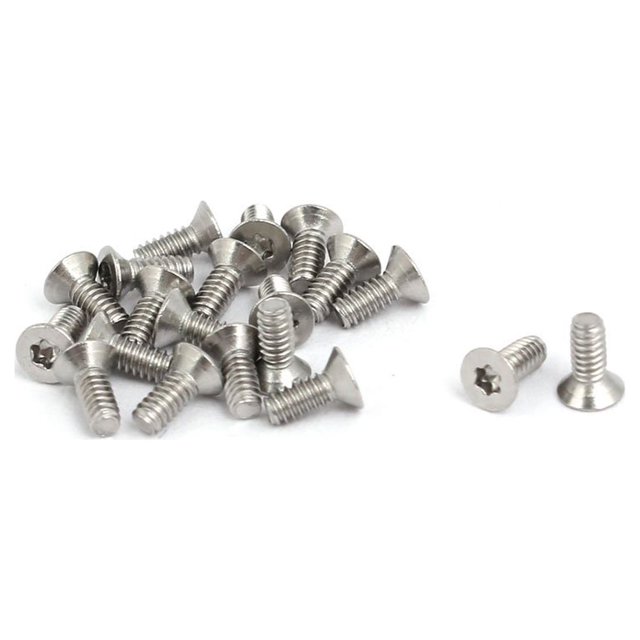 Uxcell M1.6x4mm 304 Stainless Steel Flat Head T4 Drive Torx Screws Fasteners (20-pack) - Walmart.com