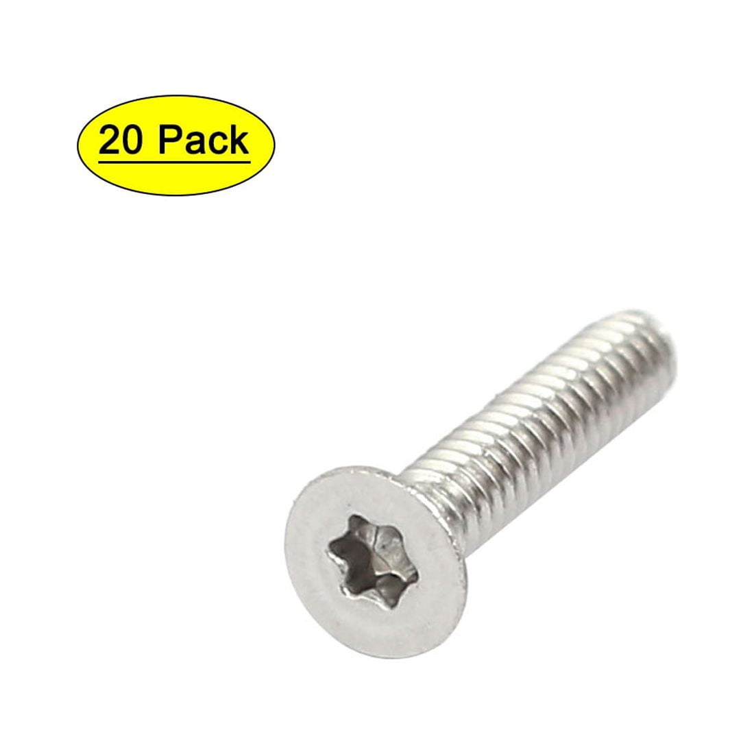 Uxcell M1.6x8mm 304 Stainless Steel Flat Head T4 Drive Torx Screws Fasteners (20-pack) - Walmart.com