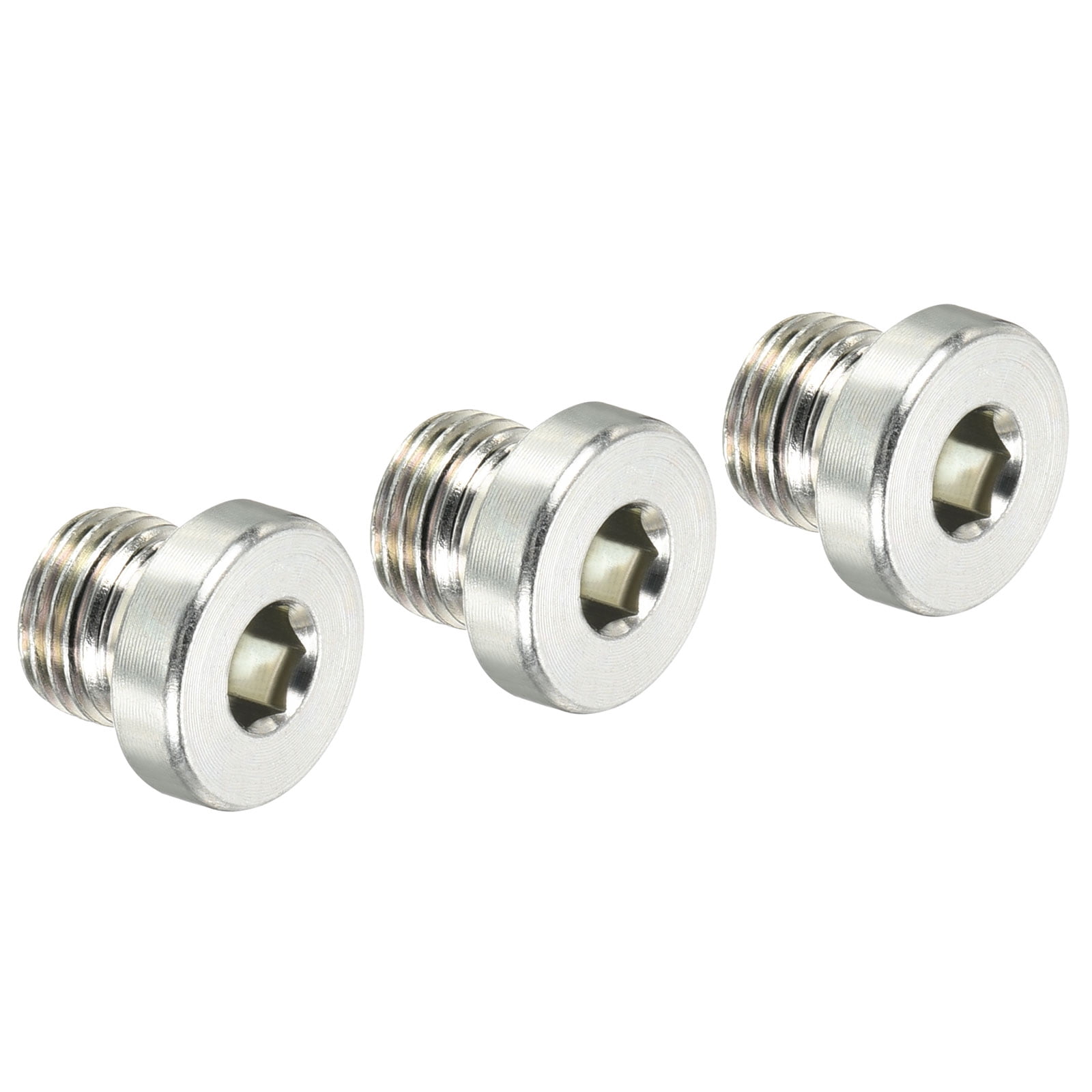 Uxcell M10*1 Internal Hex Head Pipe Fitting Plug, 3 Pack Male Thread 45 ...