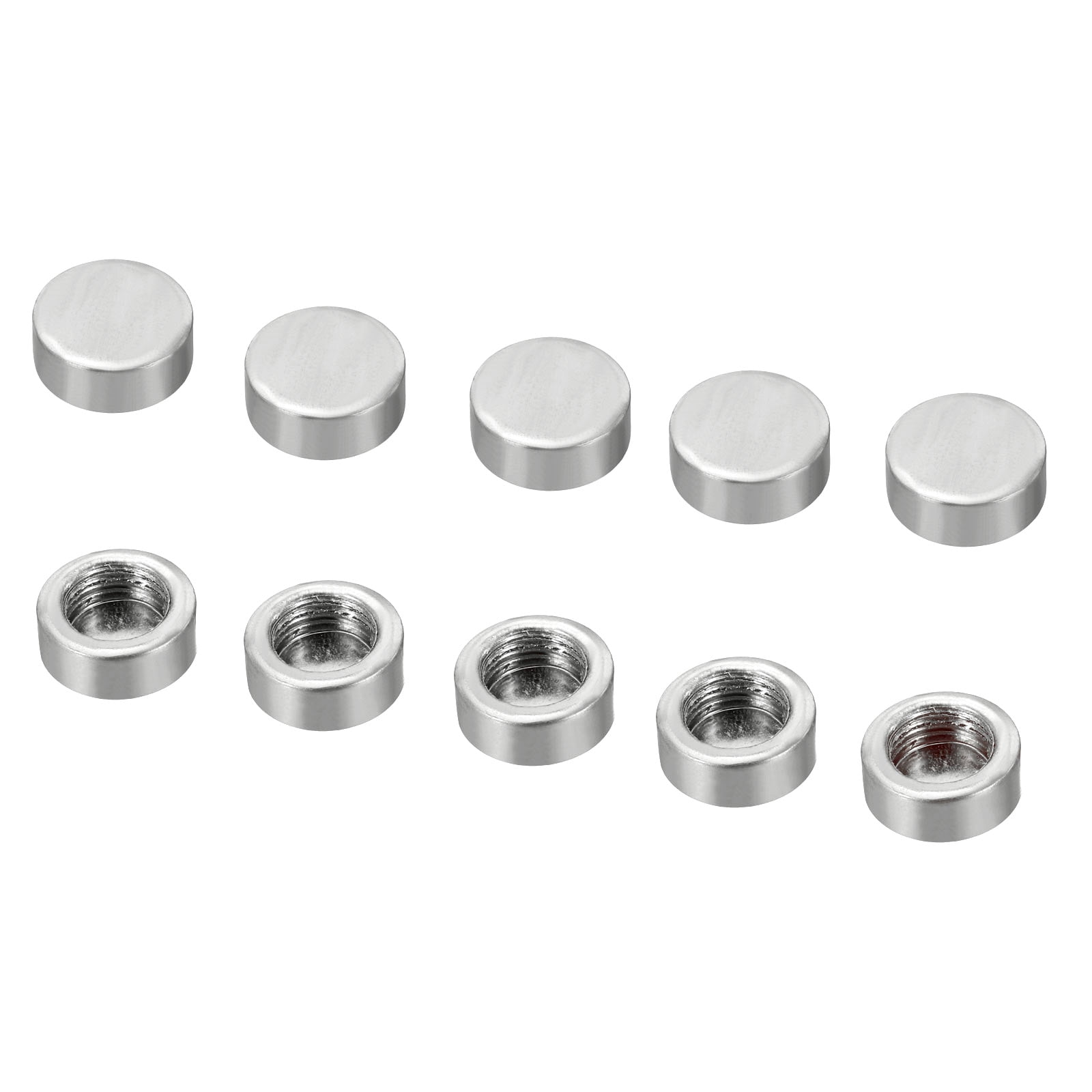 Uxcell M10 15x6mm Lamp Finial Cap Knob Flat Screw Cap Nut Female Thread ...