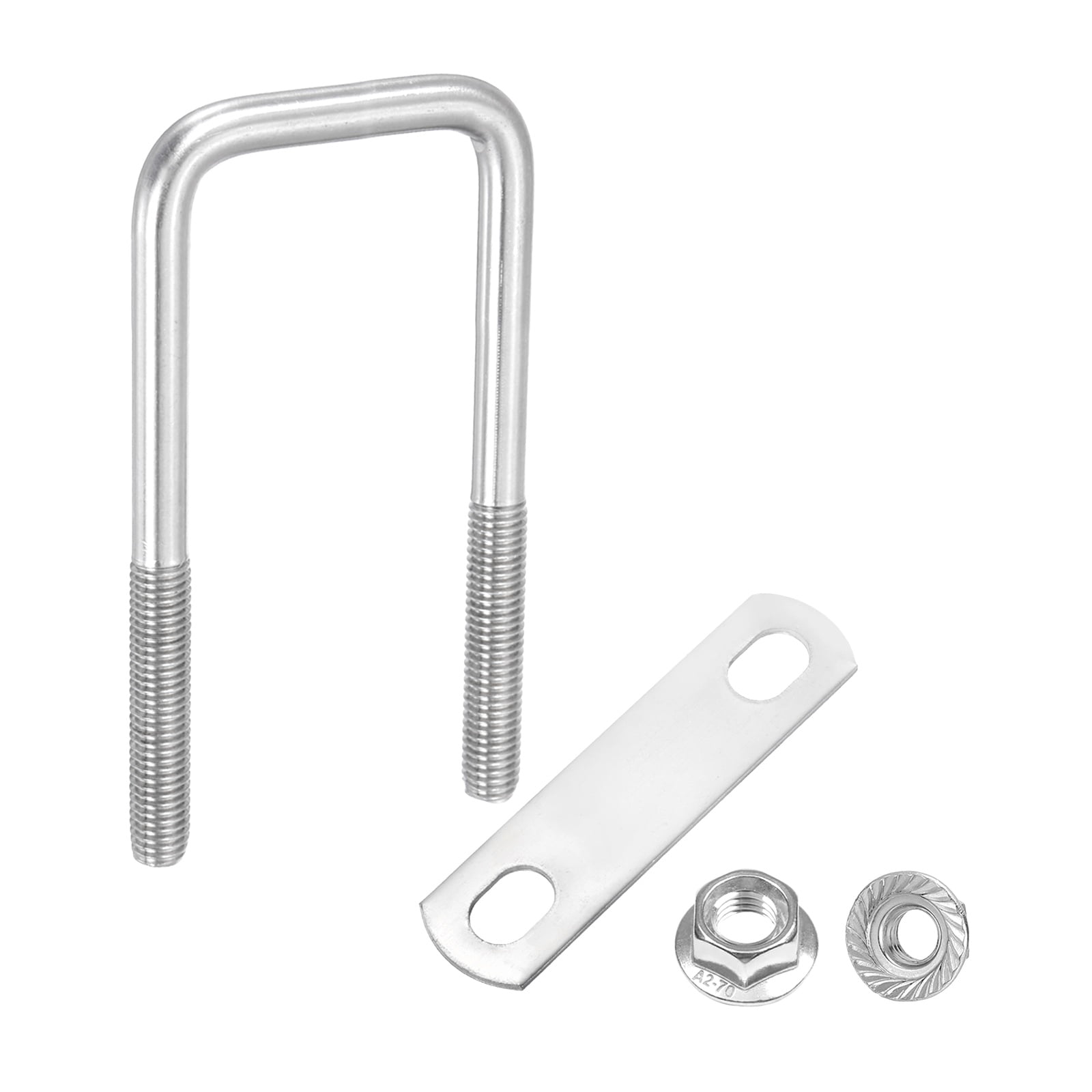 Uxcell M10 2 Inch Inner Wide Square U Bolts, 4-3/4 Inch Length 304 ...