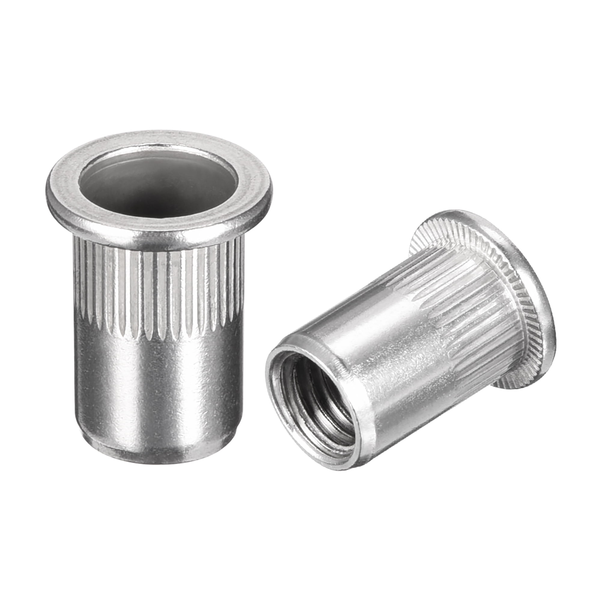 Uxcell M10 304 Stainless Steel Rivet Nuts Flat Head Insert Nutsert (20 ...