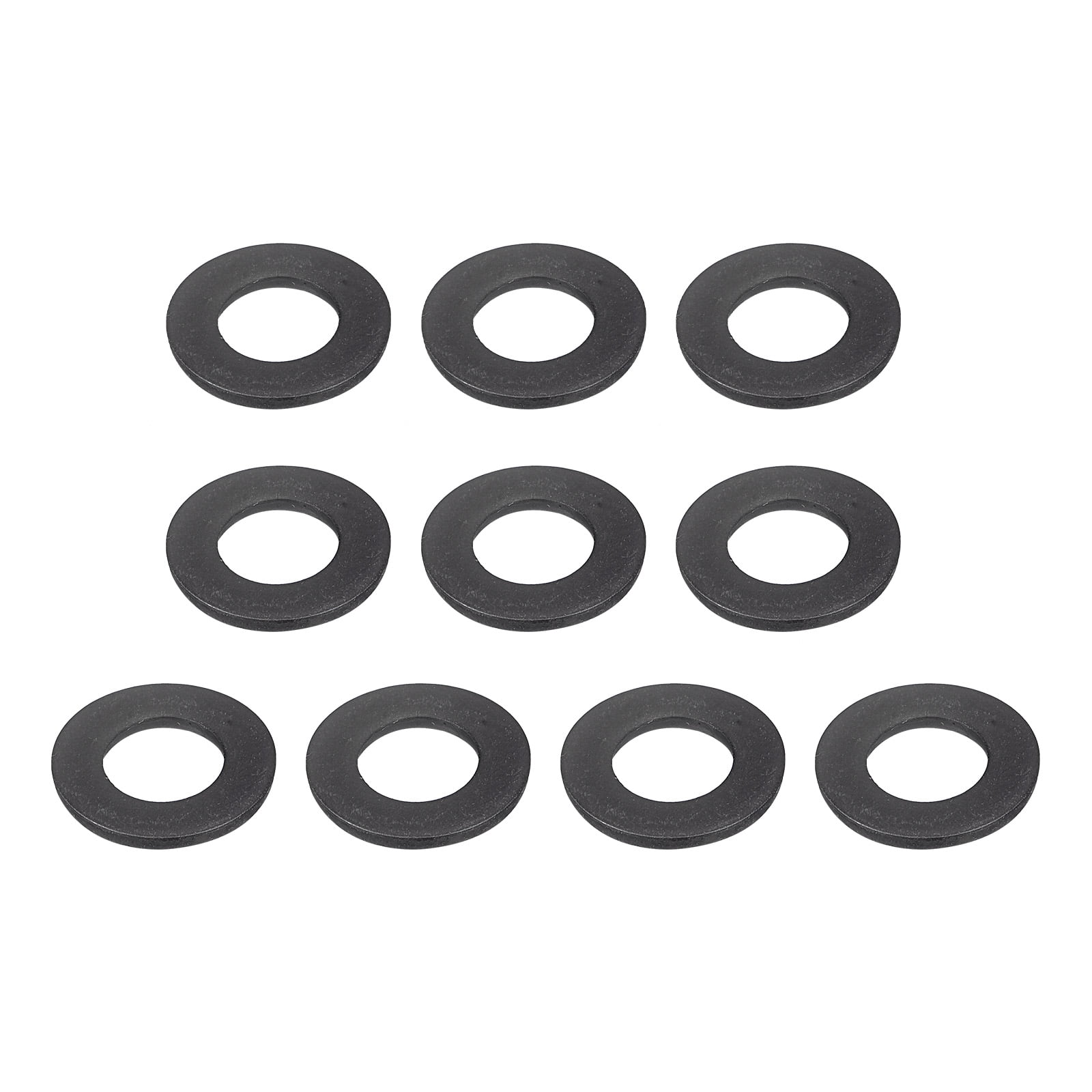 Uxcell M10 Carbon Steel Flat Washer, 10.5x20x2mm Black Oxidized Grade 8 ...