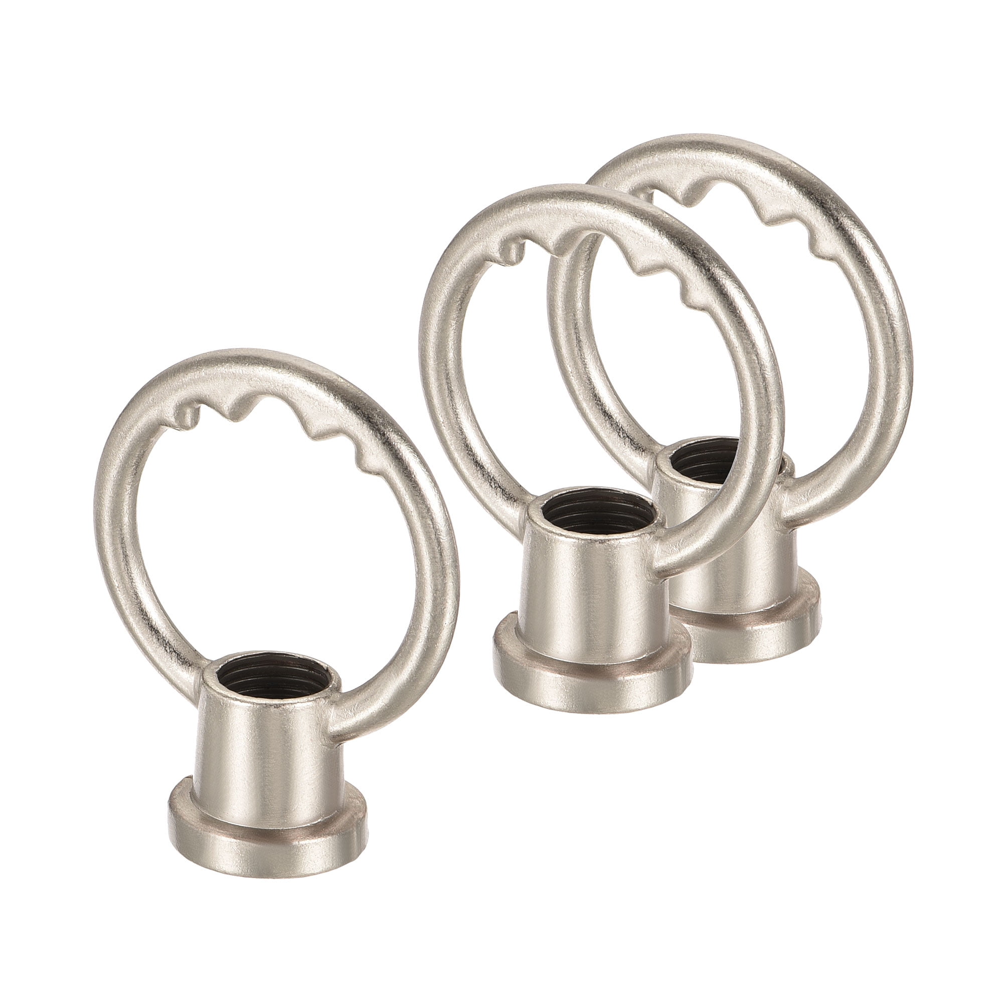 Uxcell M10 Female Thread Ring Shape Lamp Hanging Loop Nickle Color 3 ...
