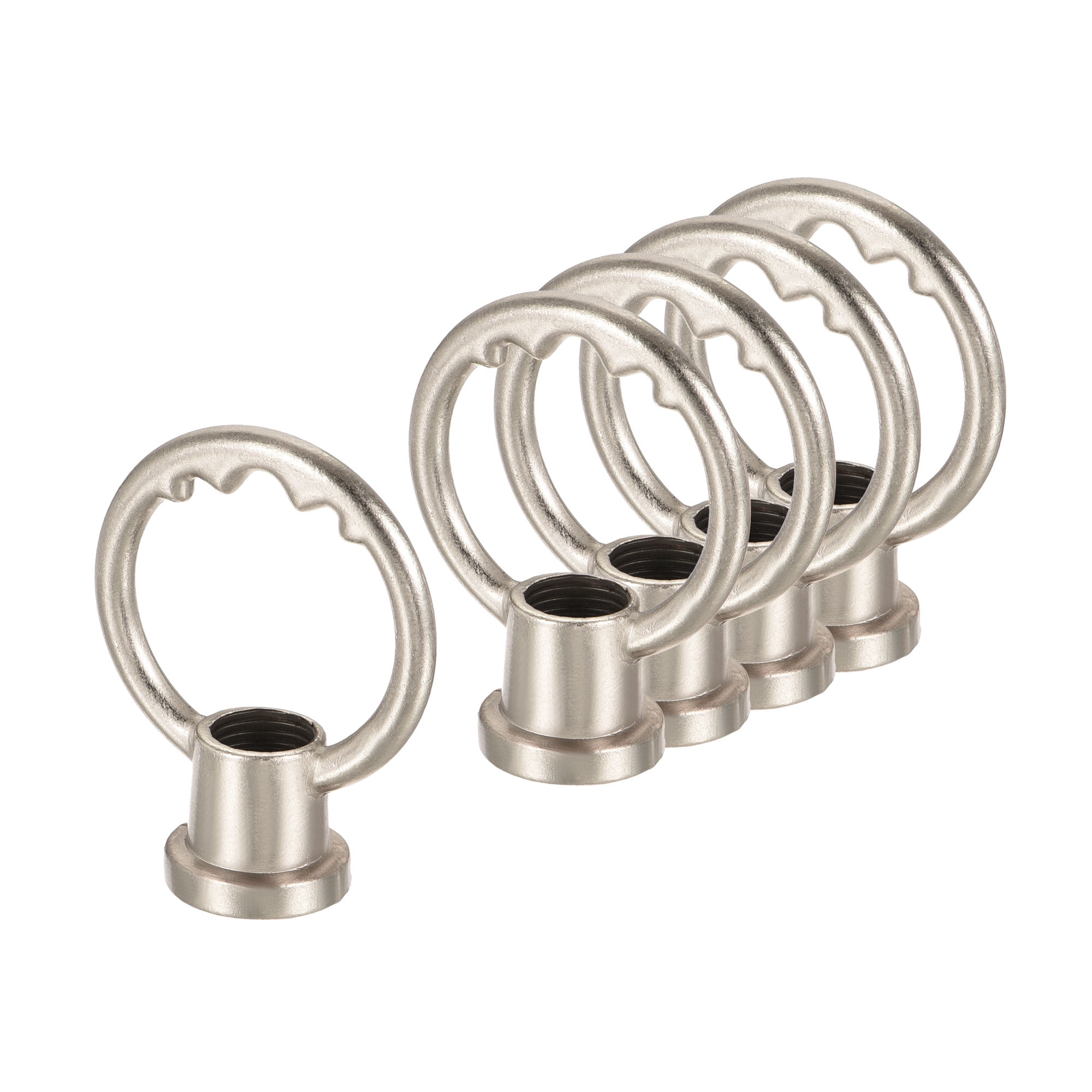 Uxcell M10 Female Thread Ring Shape Lamp Hanging Loop Nickle Color 5 ...