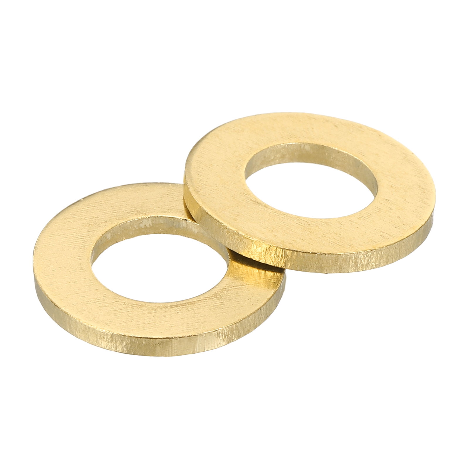 Uxcell M10 Flat Washer, 20 Pack Brass Ring Washers 20mm OD 2mm T ...