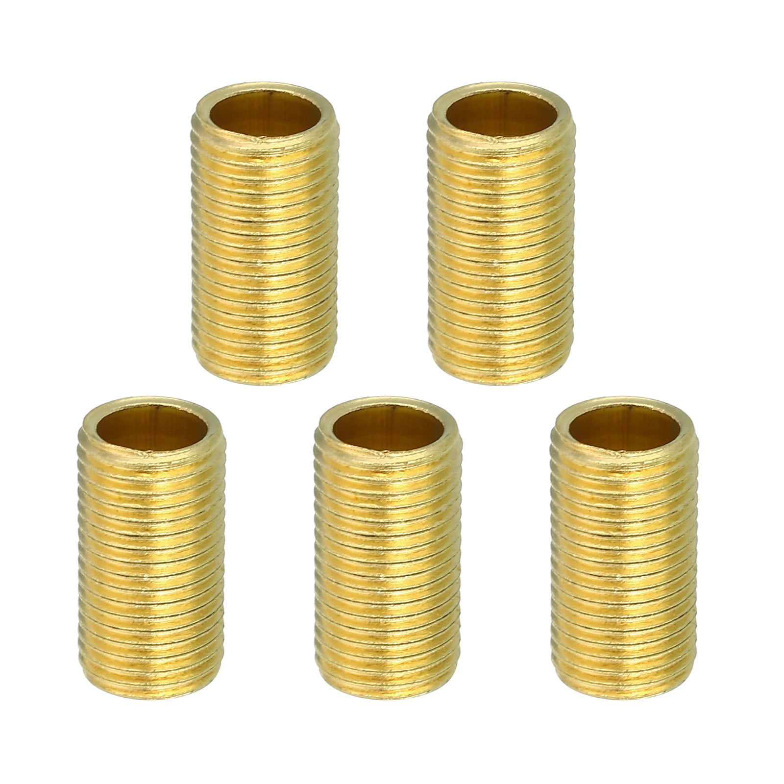 Uxcell M10 Lamp Pipe 15mm Long Threaded Hollow Tube Adapter Brass ...