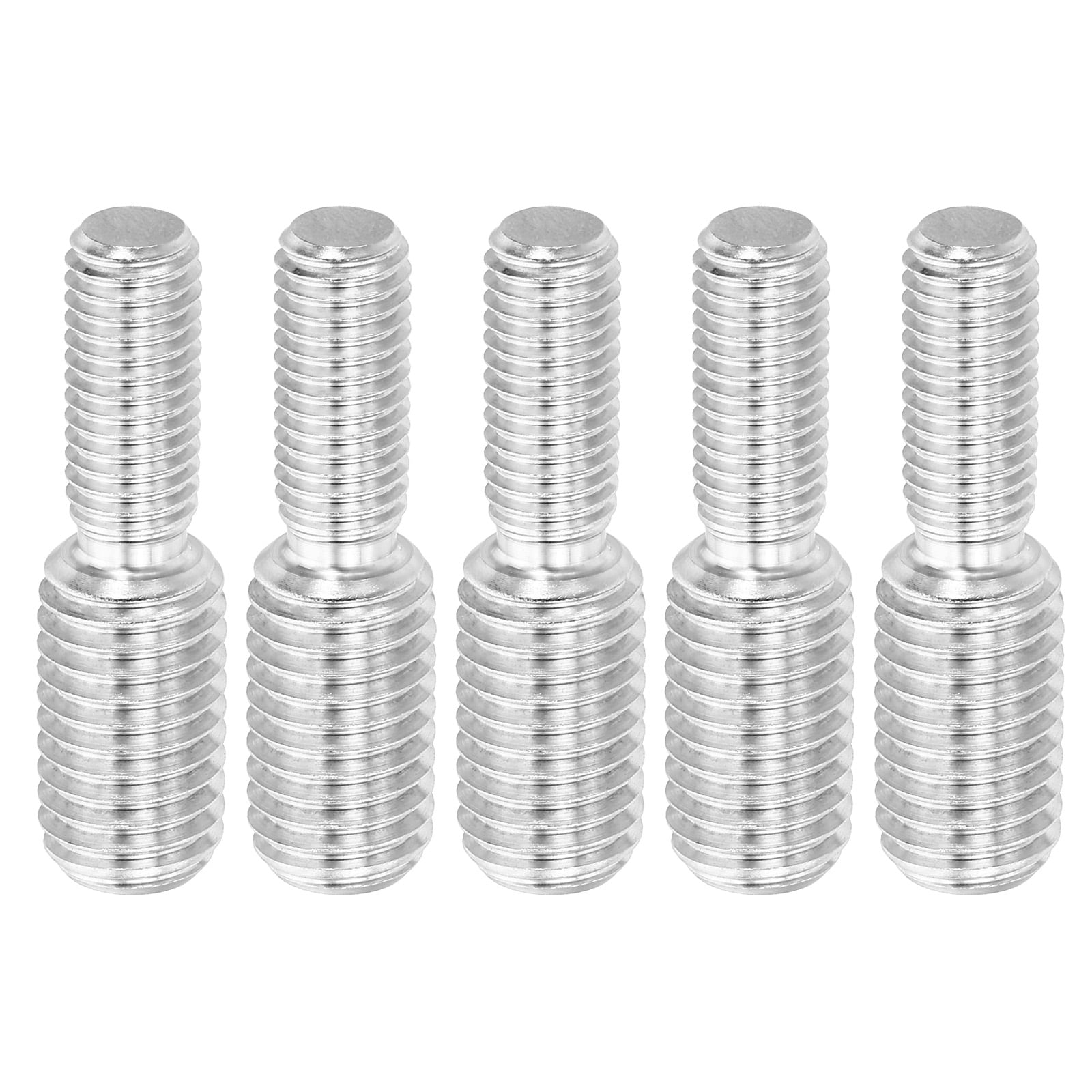 Uxcell M10*M14*50mm Double End Threaded Stud Screw Bolt, 5 Pack 304 ...