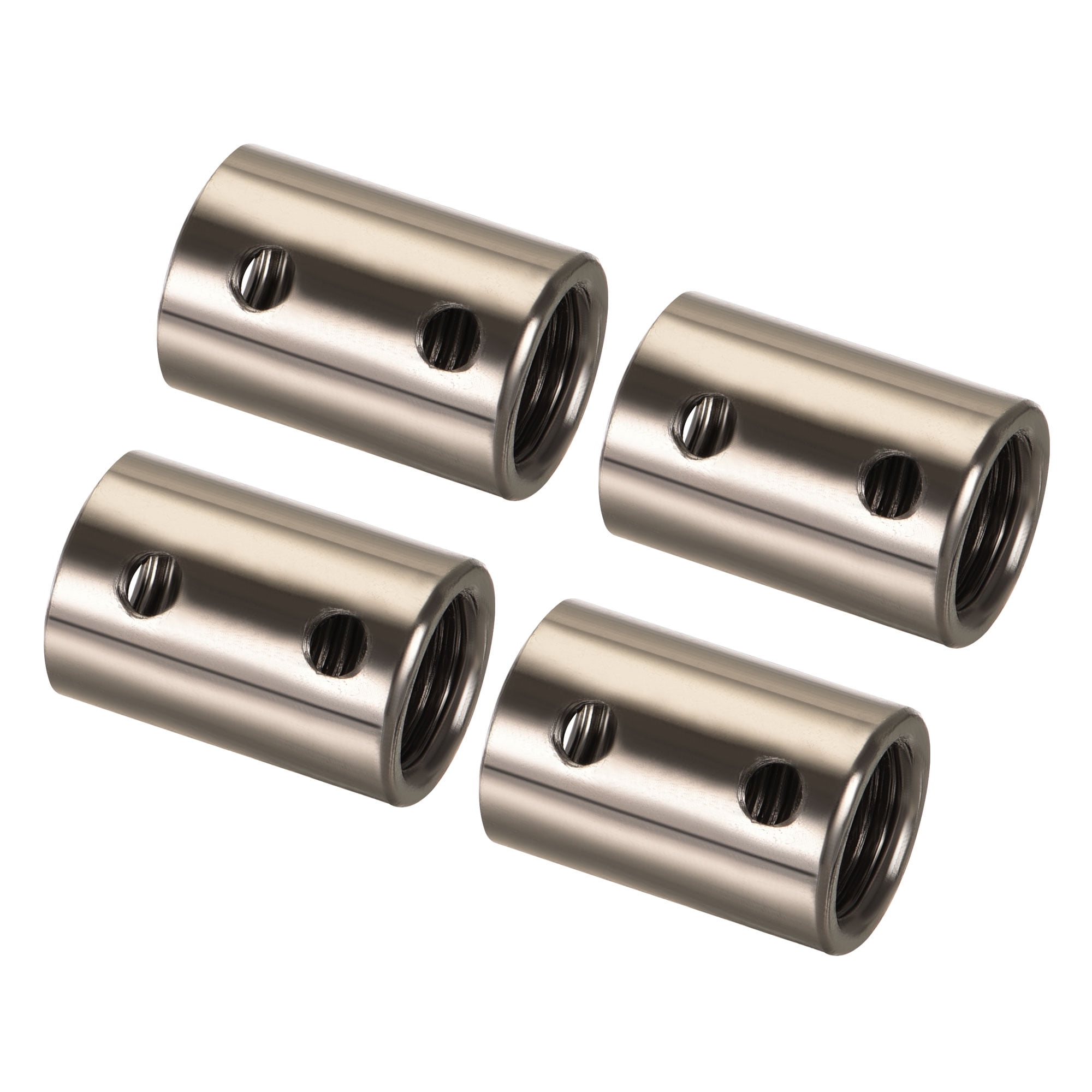 Uxcell M10 M4 Thread Sleeve Stud Pipe Connector Round Coupling Nut ...