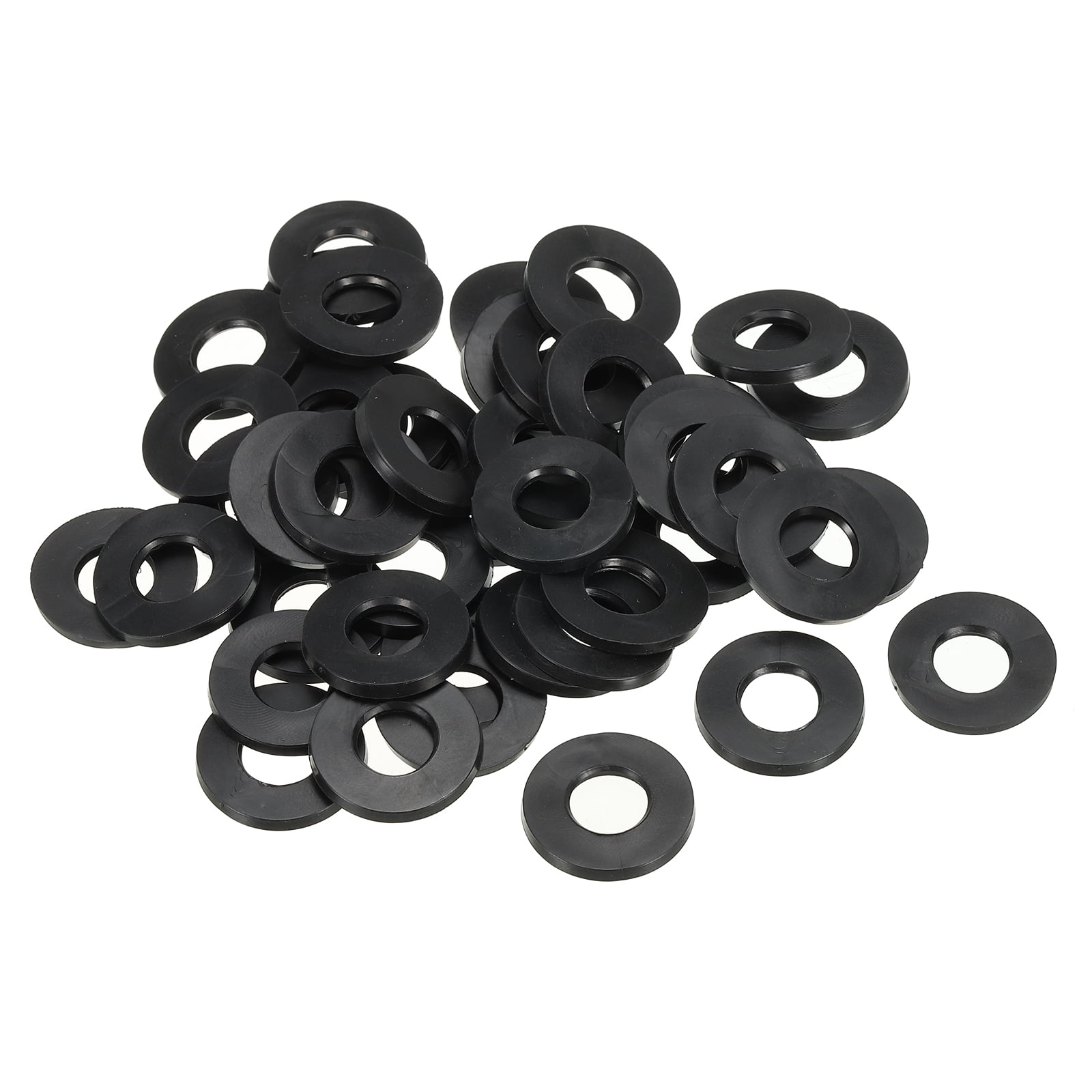 Uxcell M10 Rubber Flat Washer, 100 Pack 10mm ID 20mm OD Sealing Gasket ...