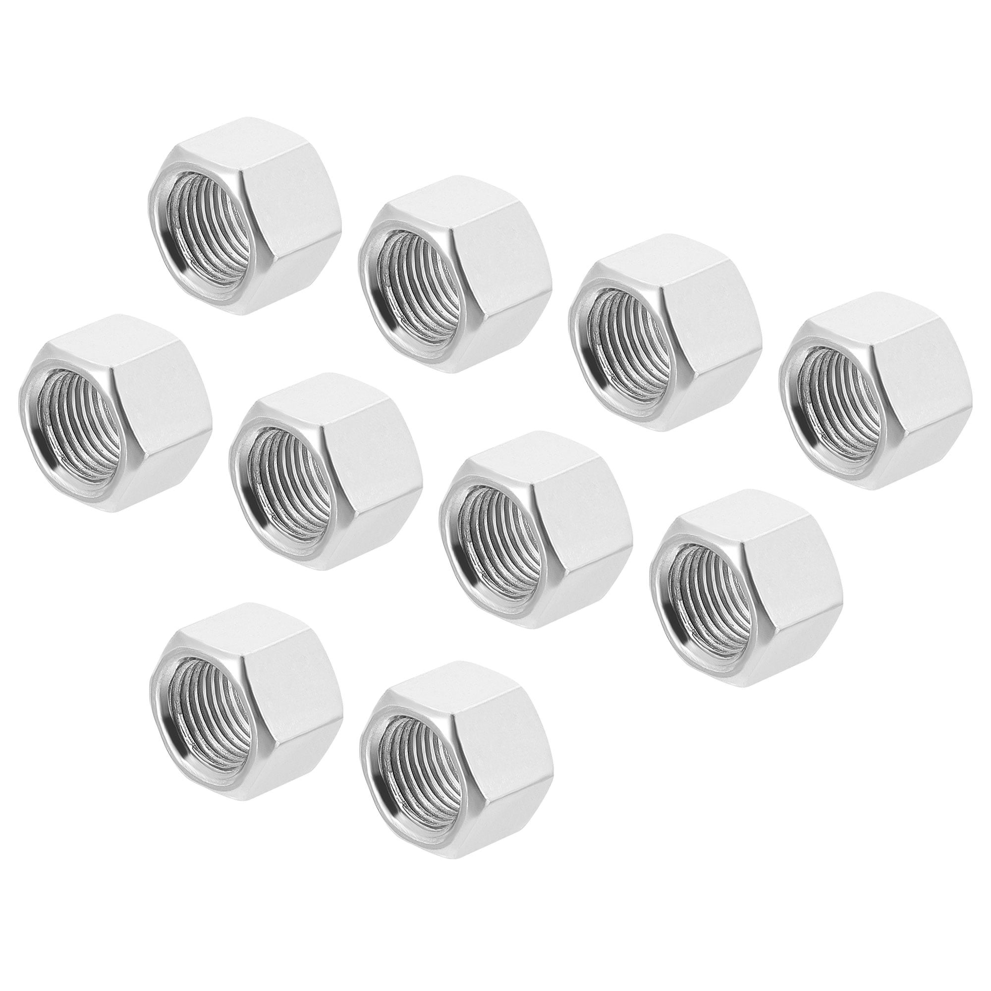 Uxcell M10 Thread 10mm Length Sleeve Stud Rod Adapters Pipe Connectors ...