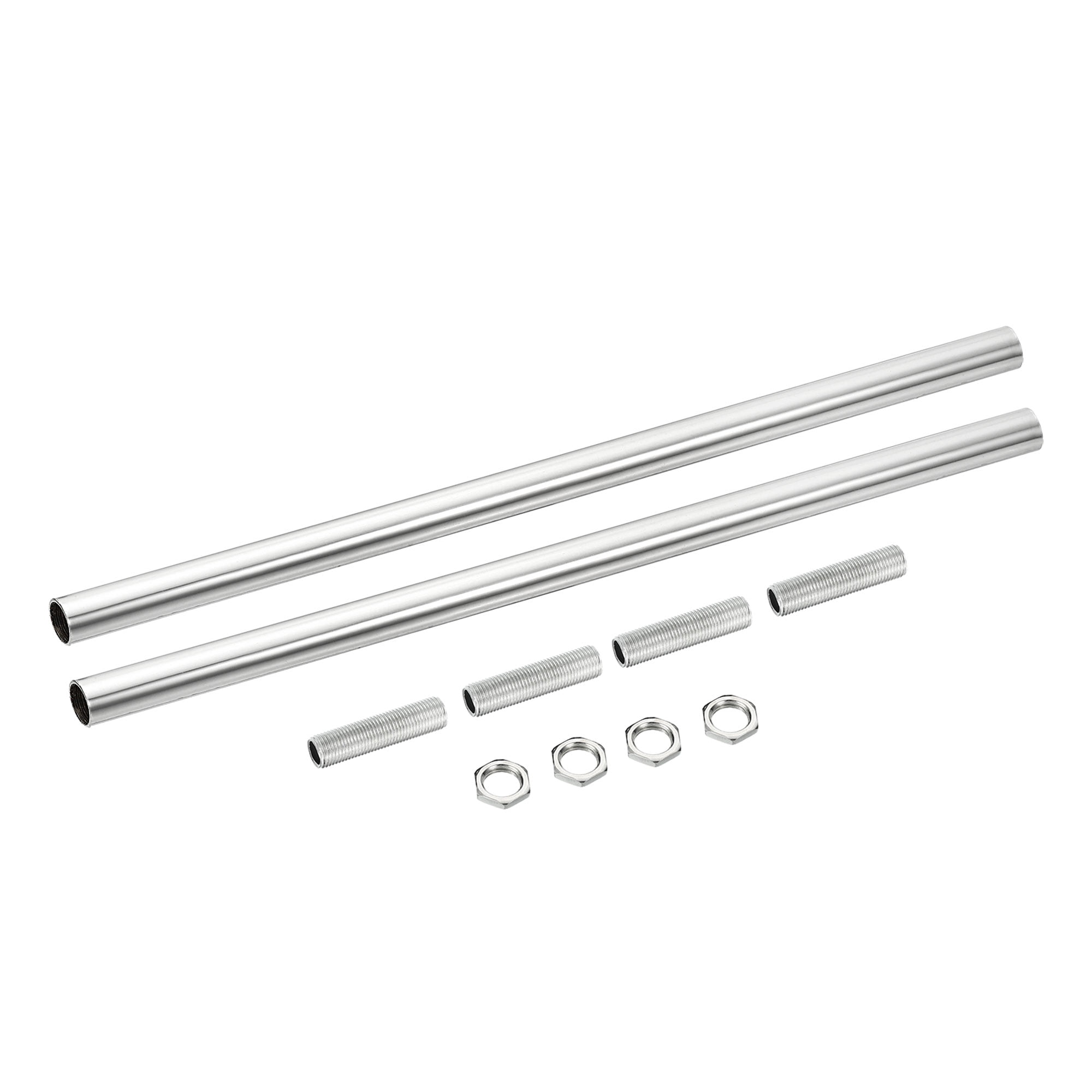 Uxcell M10 Thread 11.8" Coupling Nut with Pipe Hex Nut Threaded ...