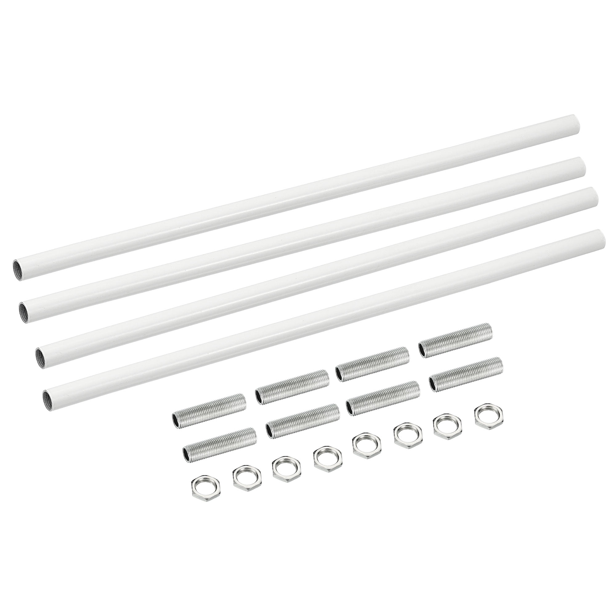 Uxcell M10 Thread 11.8" Coupling Nut with Pipe Hex Nut Threaded ...