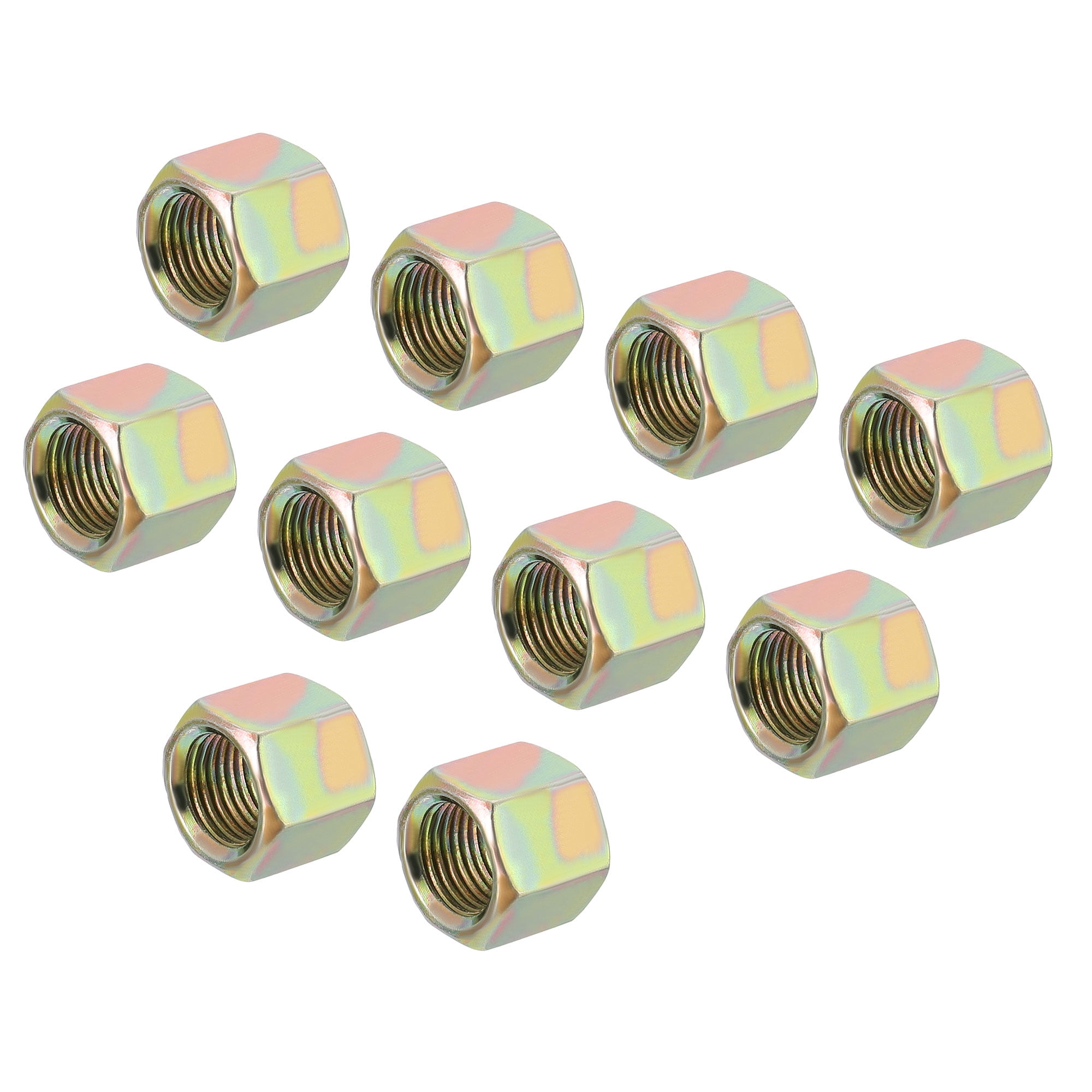 Uxcell M10 Thread 12mm Length Sleeve Stud Rod Adapters Pipe Connectors ...