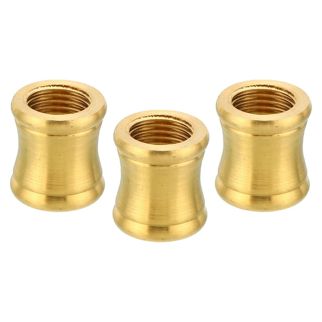 Uxcell M10 Thread 14x15mm Lamp Pipe Brass Coupling Threaded Lamp Rod ...