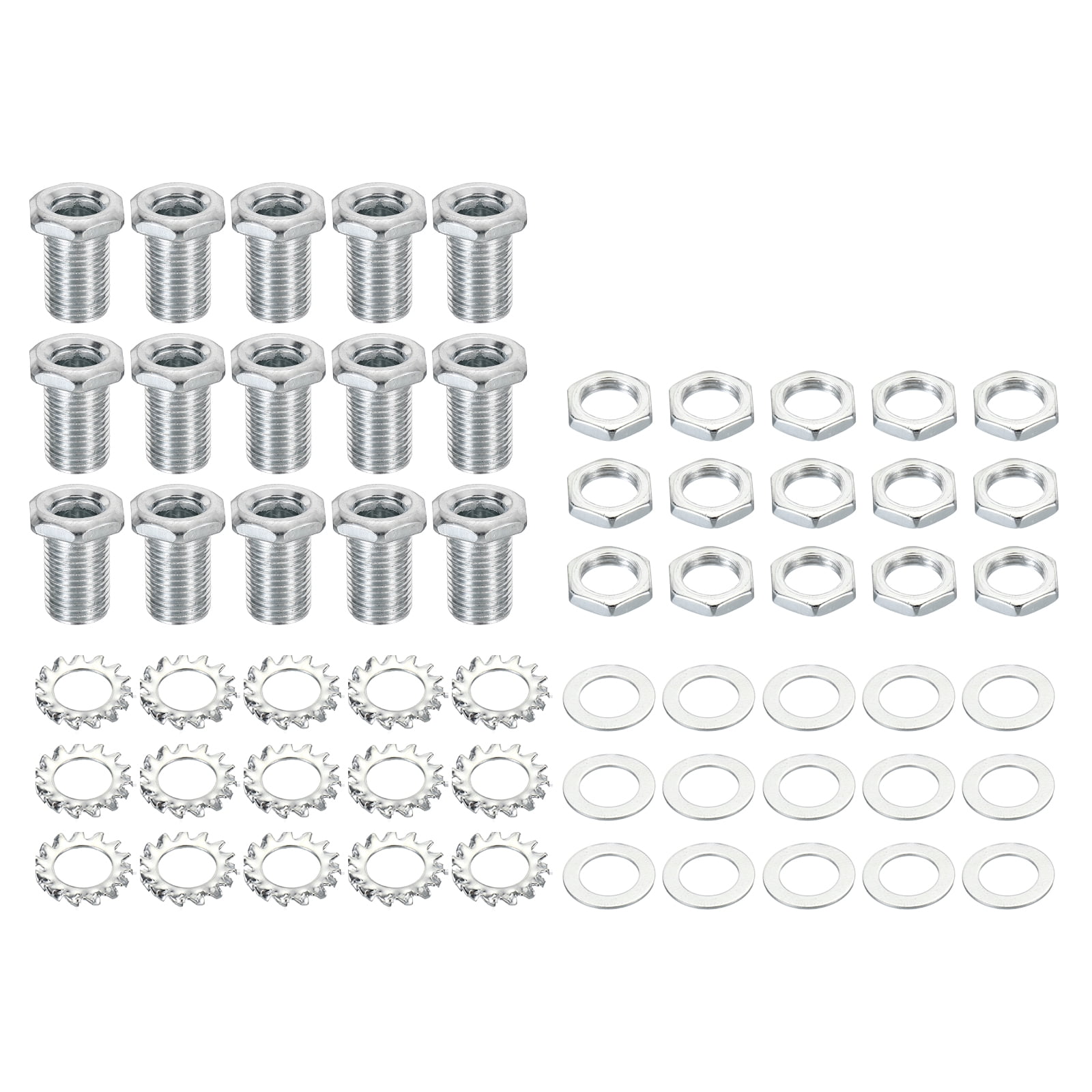 Uxcell M10 Thread 18mm Tall Hex Hollow Screw Bolts Chandelier Bolt Lamp ...