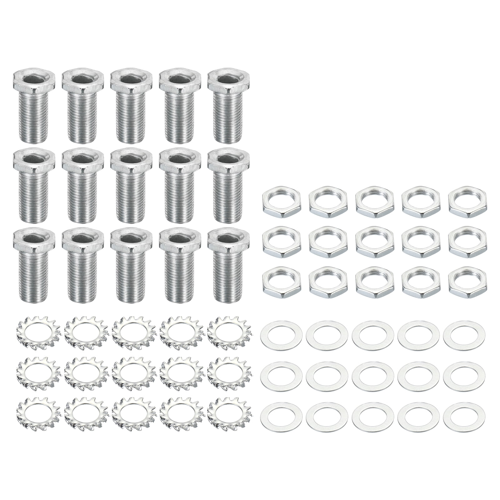 Uxcell M10 Thread 22mm Tall Hex Hollow Screw Bolts Chandelier Bolt Lamp ...