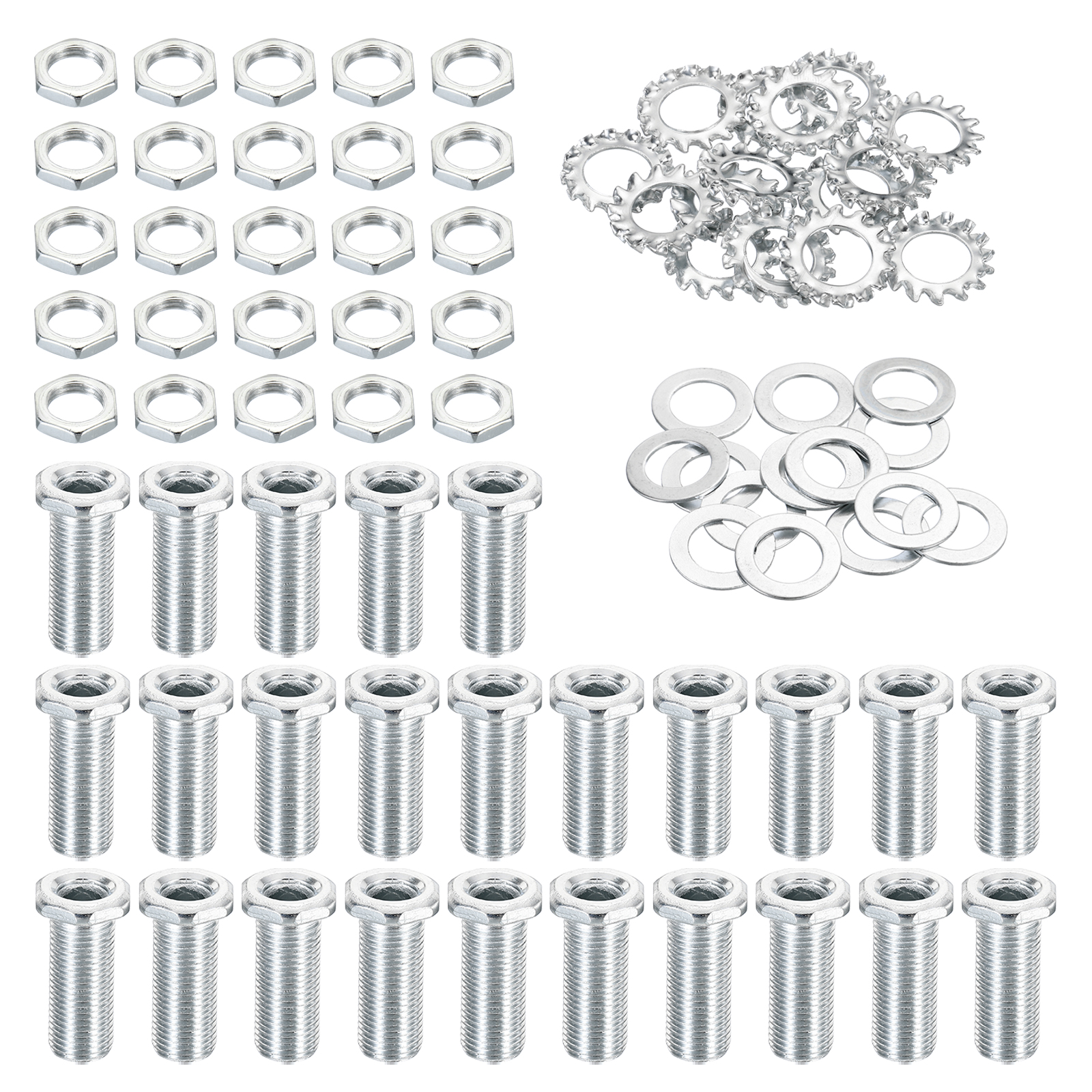Uxcell M10 Thread 27mm Tall Hex Hollow Screw Bolts Chandelier Bolt Lamp ...
