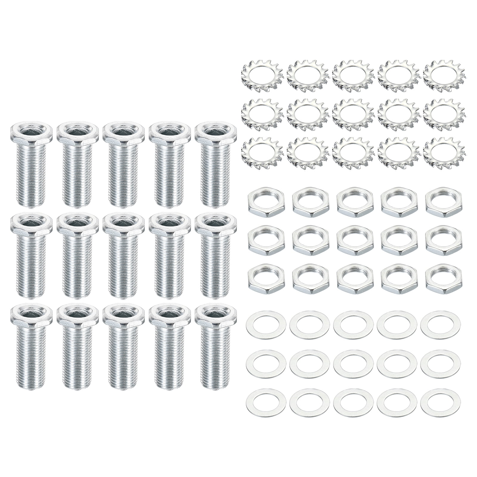 Uxcell M10 Thread 27mm Tall Hex Hollow Screw Bolts Chandelier Bolt Lamp ...