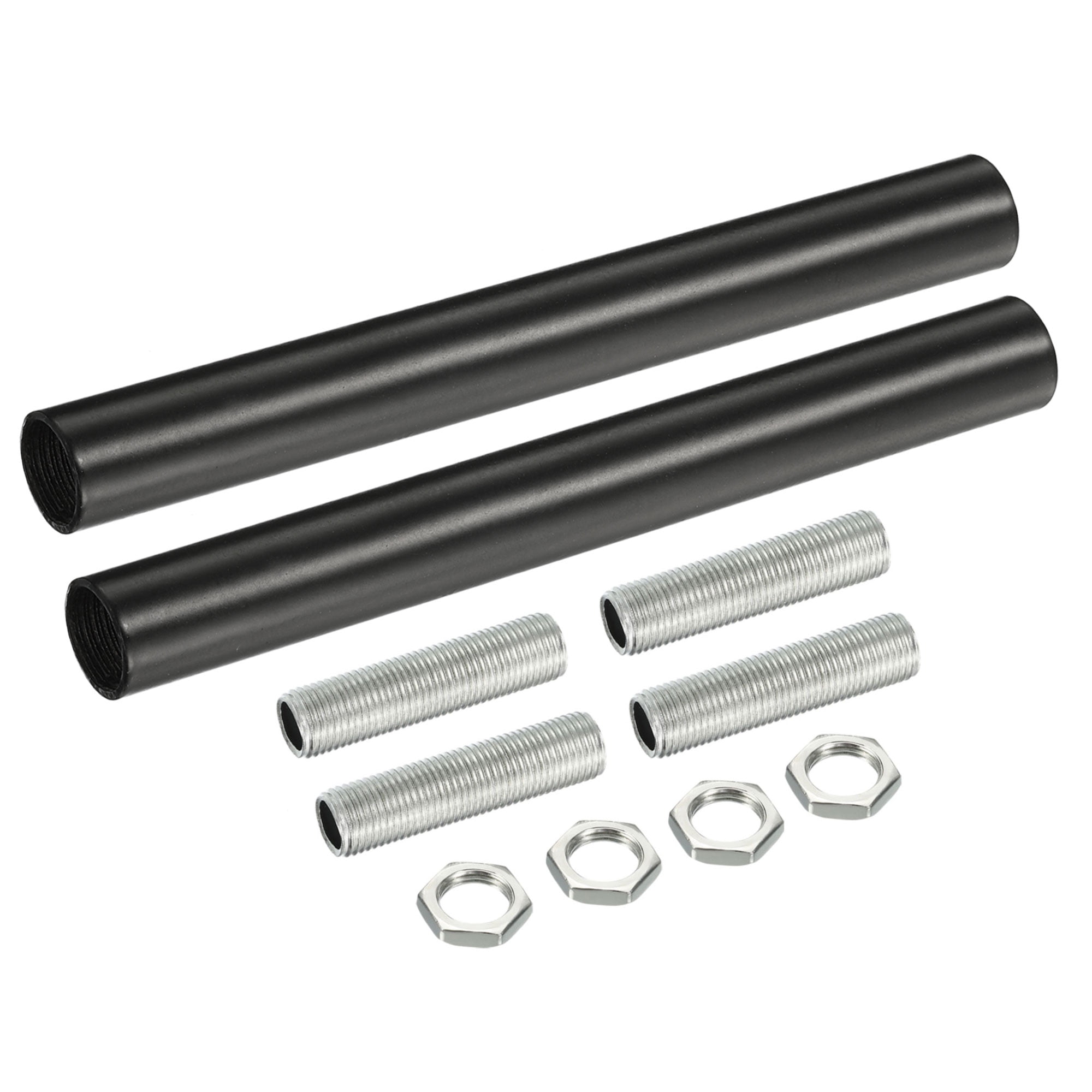 Uxcell M10 Thread 3.94" Coupling Nut with Pipe Hex Nut Threaded ...