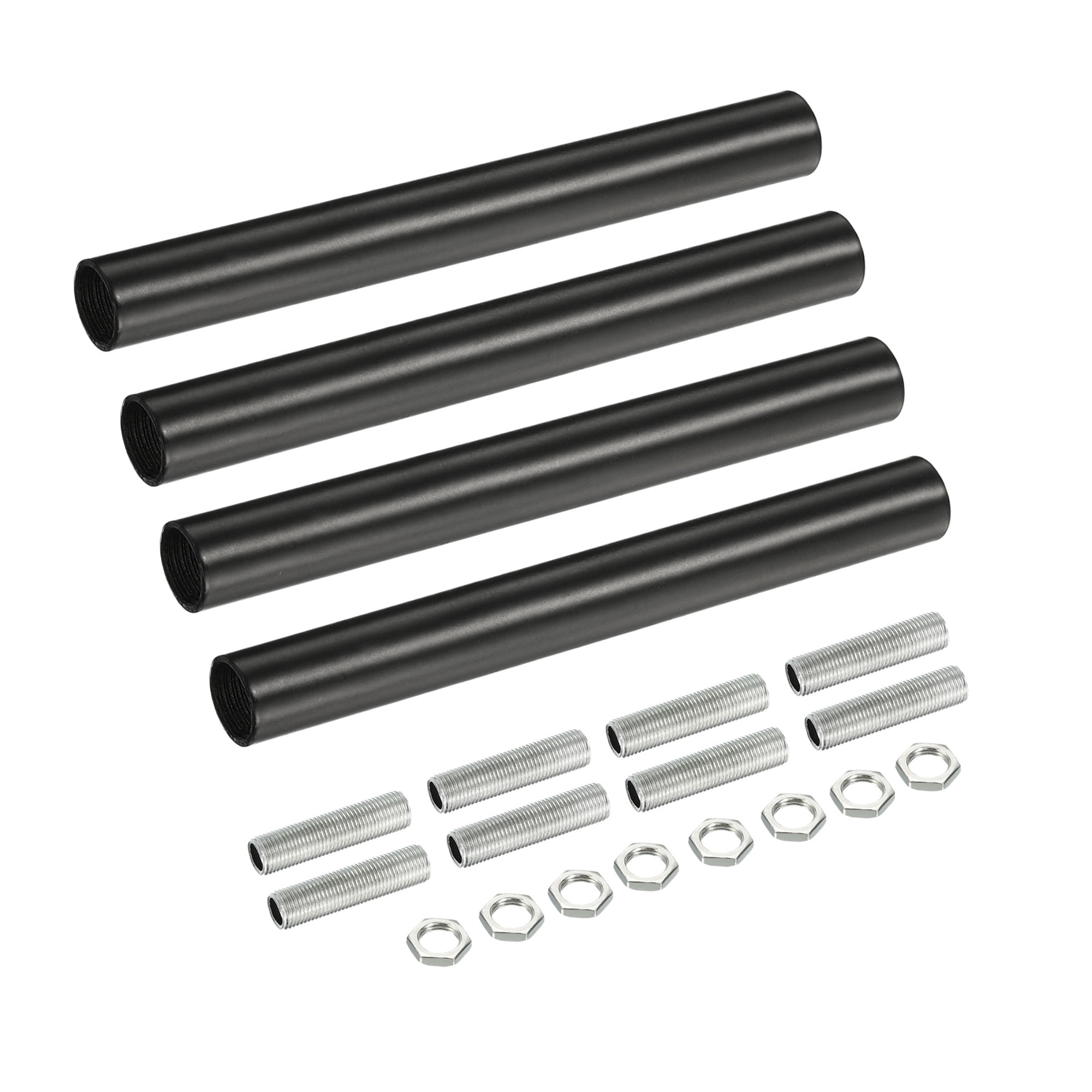 Uxcell M10 Thread 3.94" Coupling Nut with Pipe Hex Nut Threaded ...