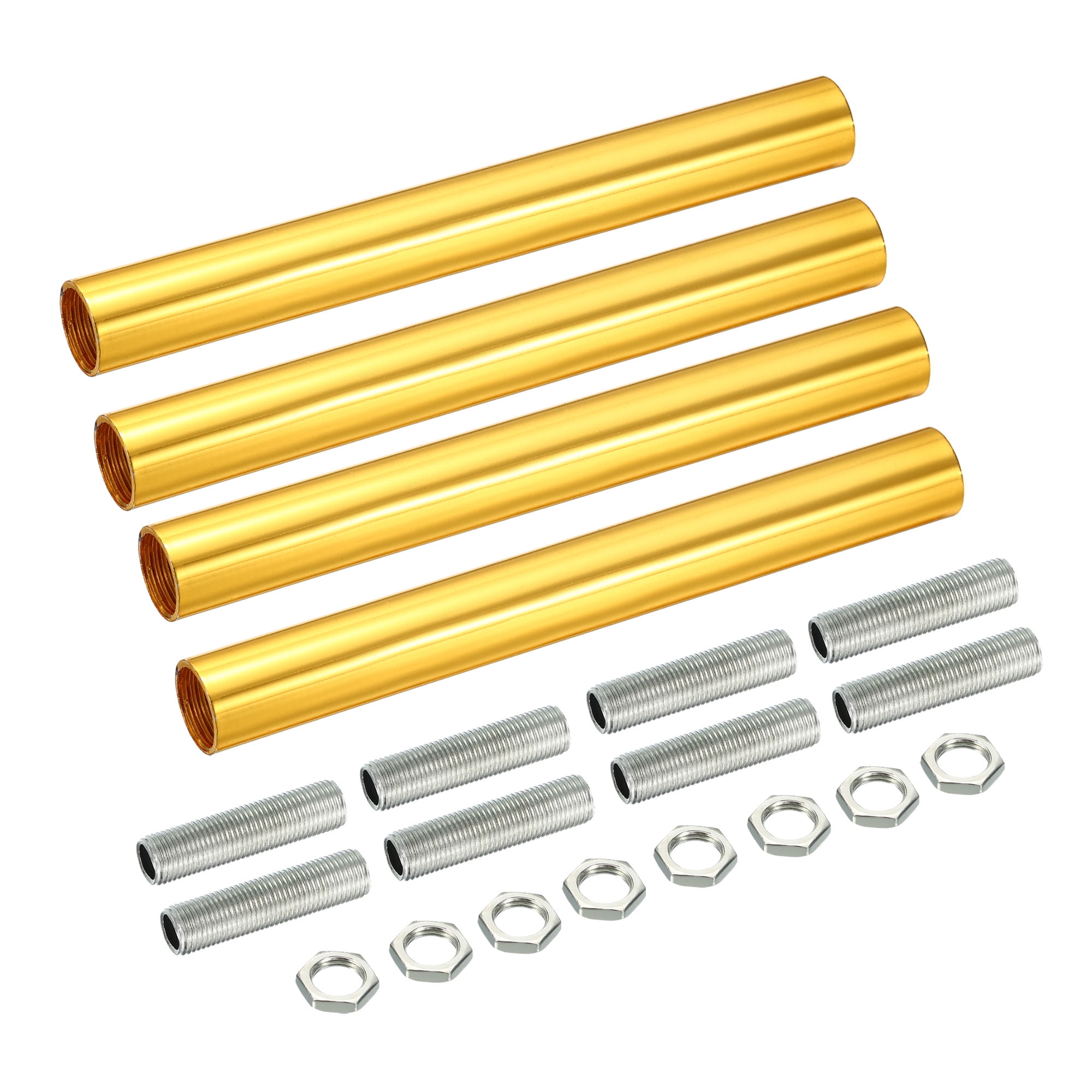 Uxcell M10 Thread 3.94" Coupling Nut with Pipe Hex Nut Threaded ...