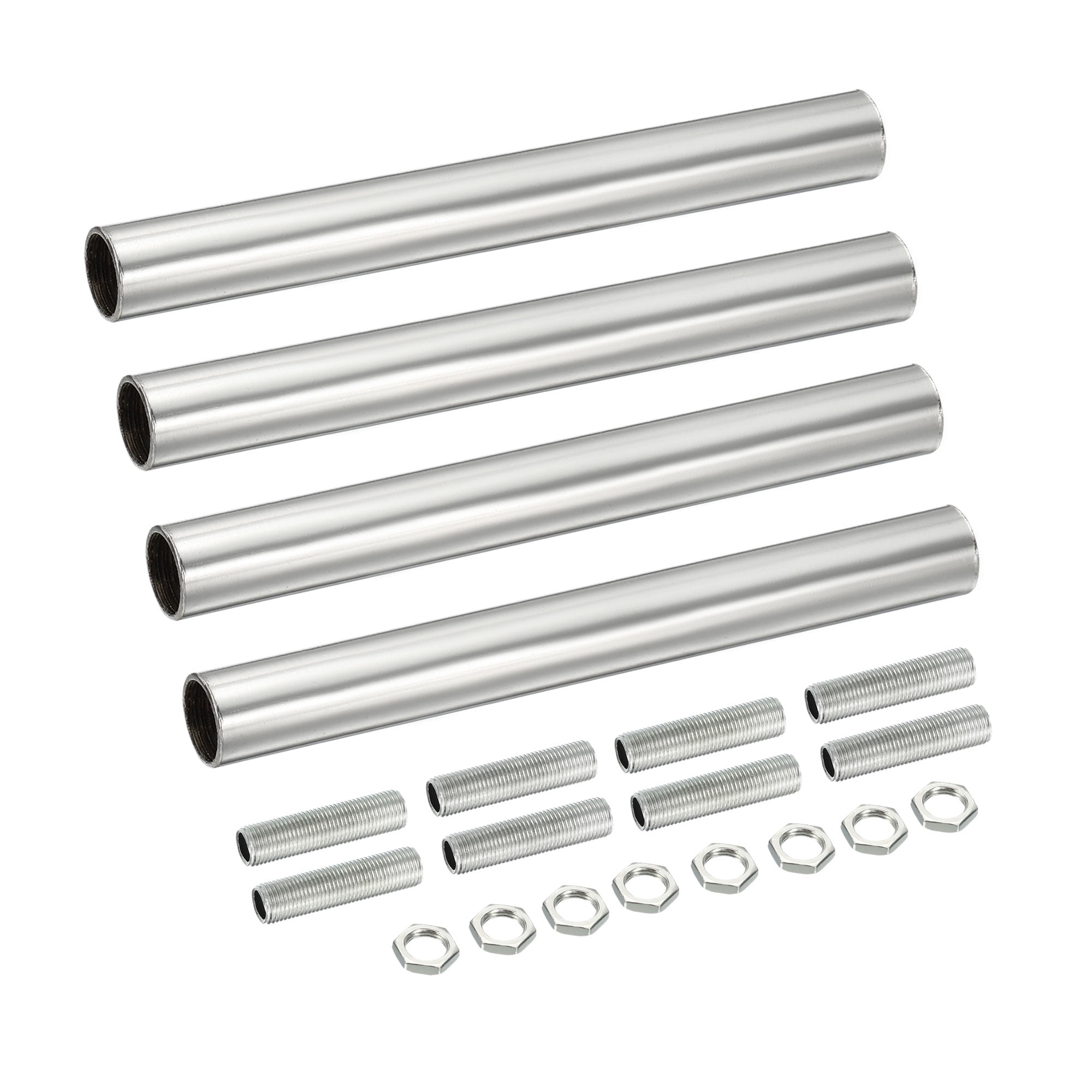 Uxcell M10 Thread 3.94" Coupling Nut with Pipe Hex Nut Threaded ...