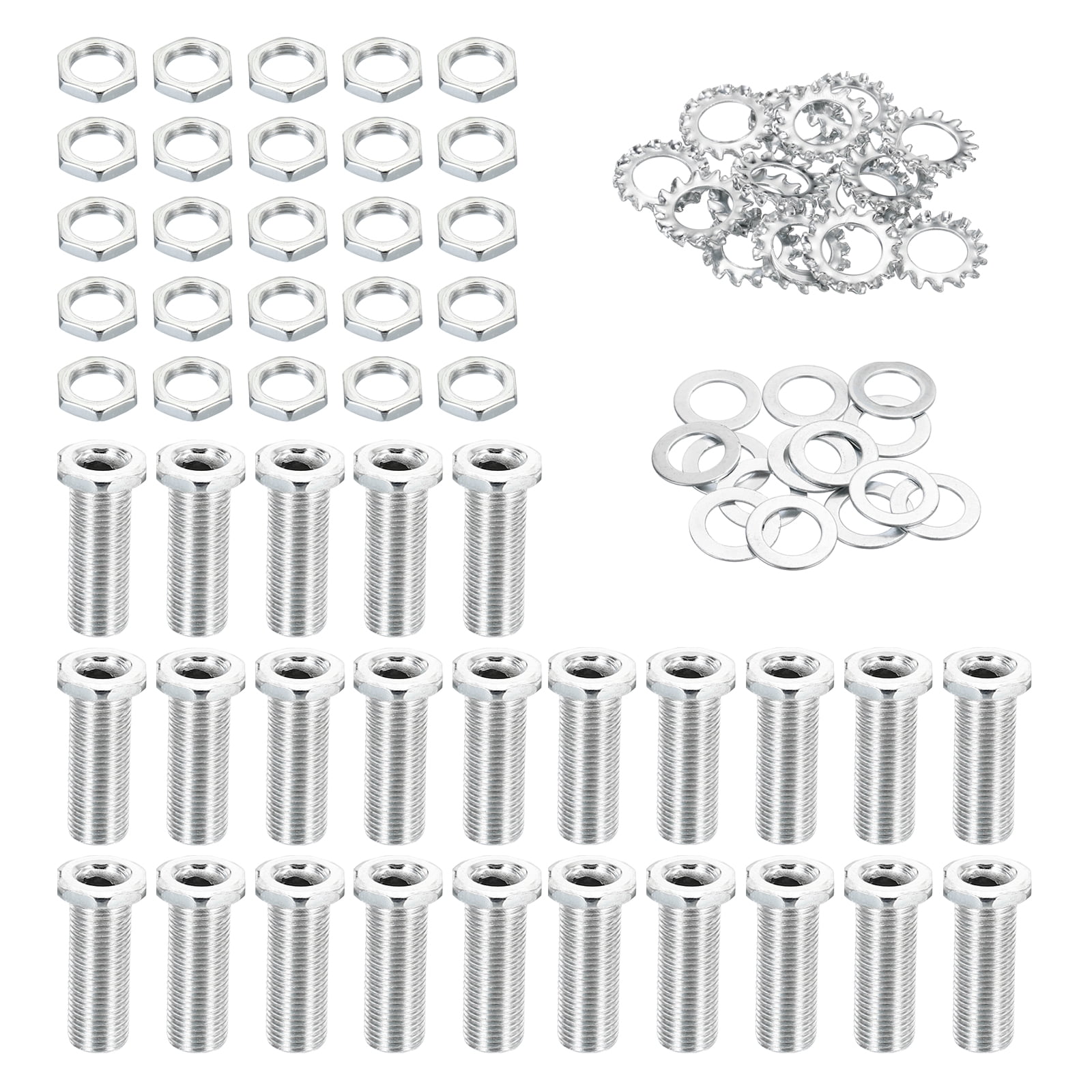 Uxcell M10 Thread 30mm Tall Hex Hollow Screw Bolts Chandelier Bolt Lamp ...