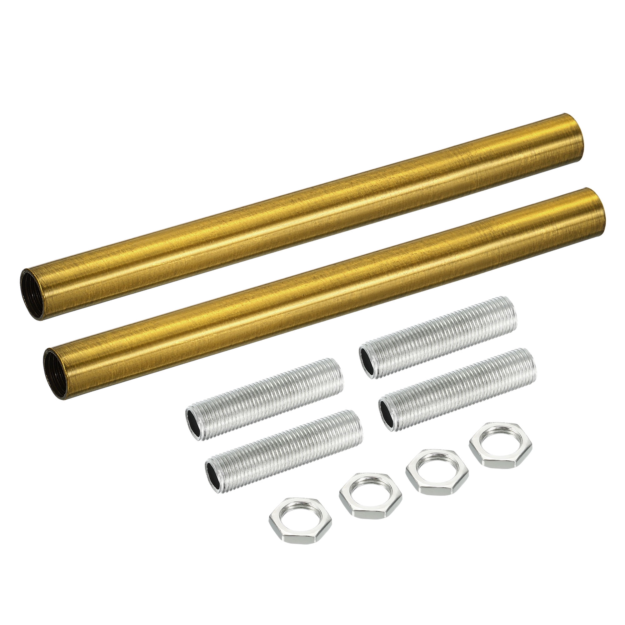 Uxcell M10 Thread 5.91" Coupling Nut with Pipe Hex Nut Threaded ...