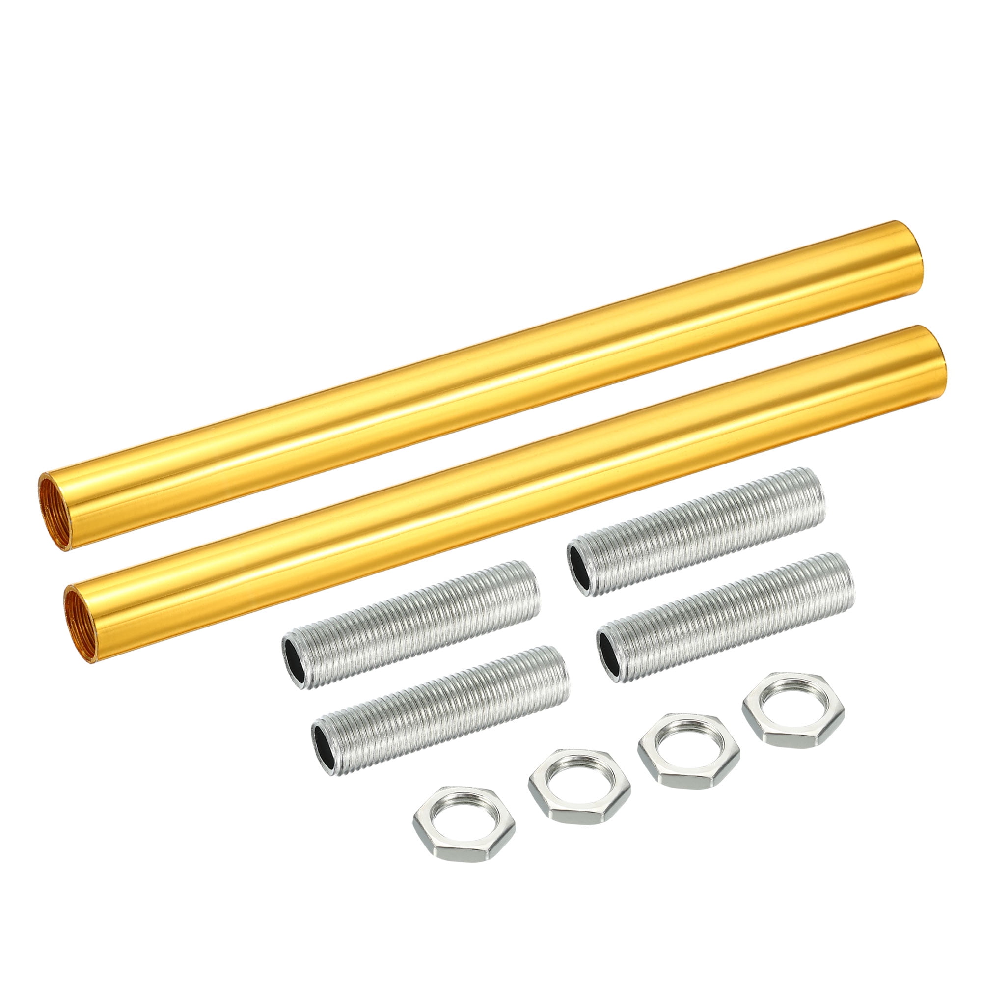 Uxcell M10 Thread 5.91" Coupling Nut with Pipe Hex Nut Threaded ...