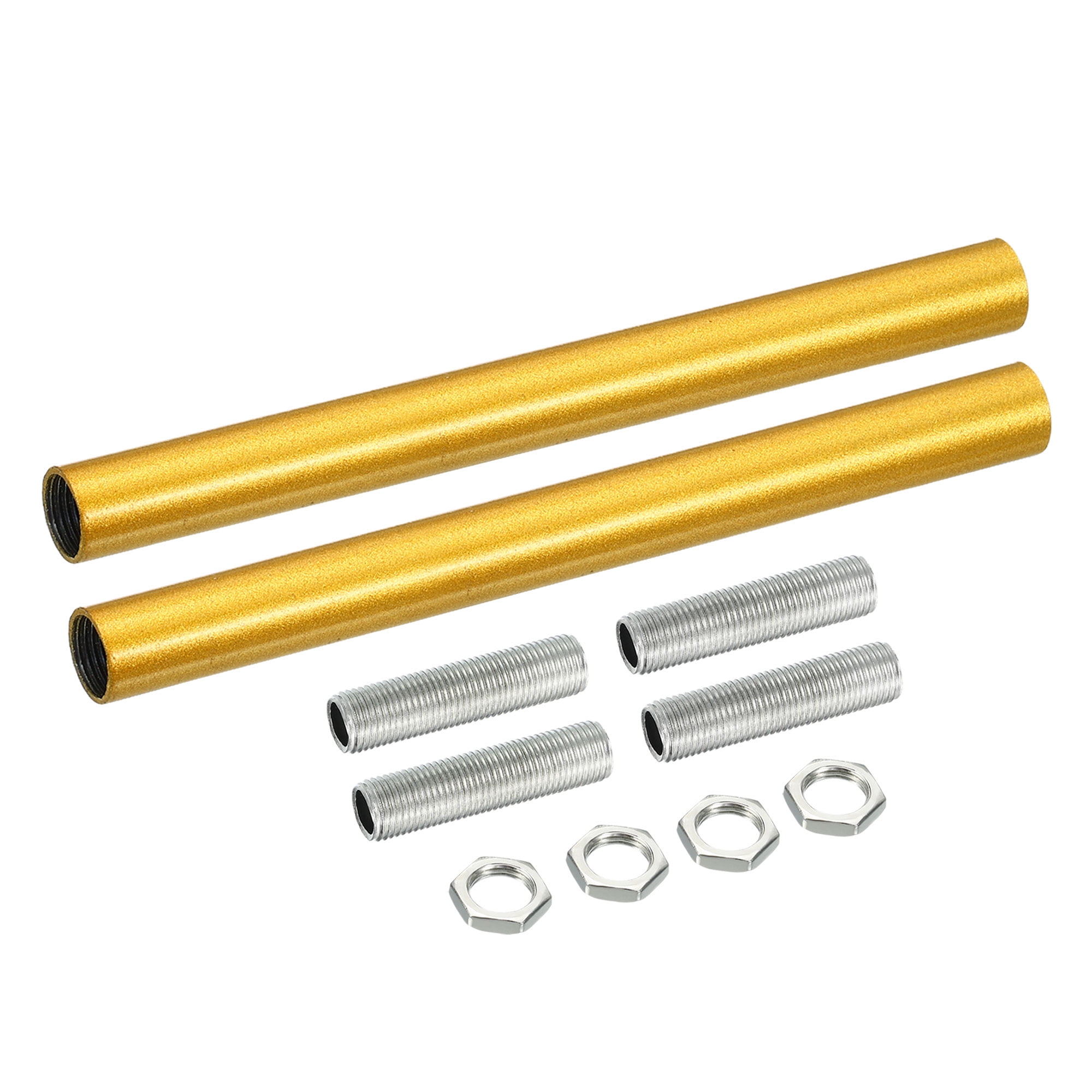 Uxcell M10 Thread 5.91" Coupling Nut with Pipe Hex Nut Threaded ...