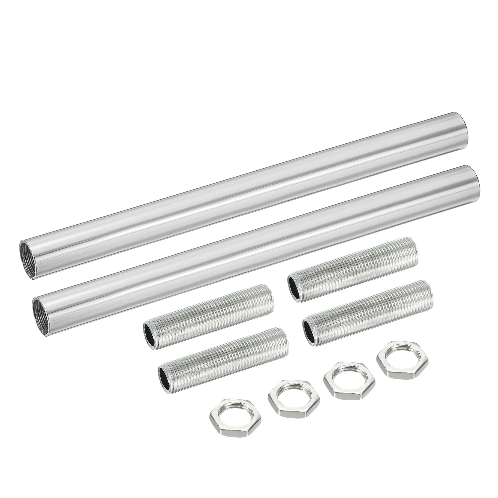 Uxcell M10 Thread 5.91" Coupling Nut with Pipe Hex Nut Threaded ...