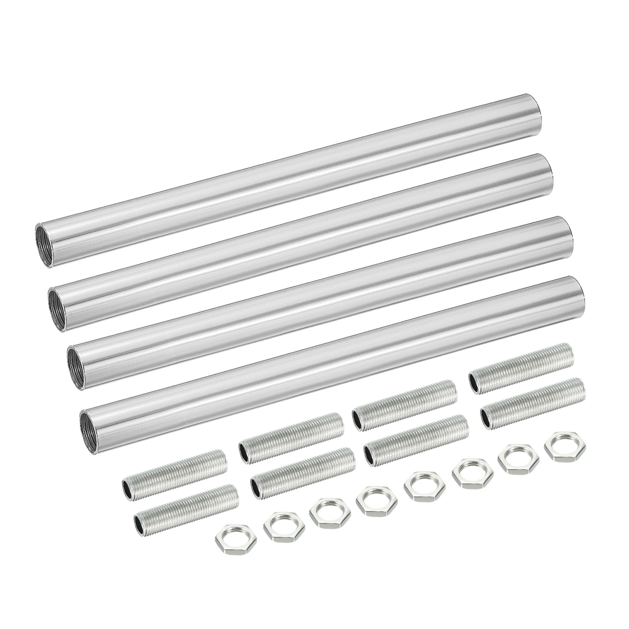 Uxcell M10 Thread 5.91" Coupling Nut with Pipe Hex Nut Threaded ...