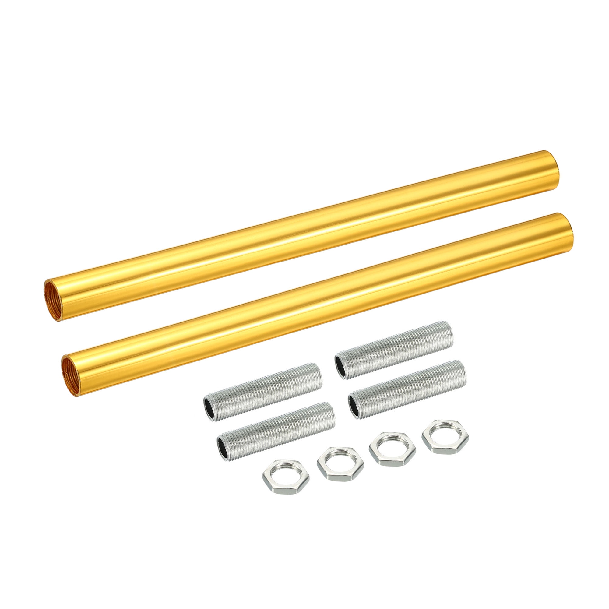 Uxcell M10 Thread 7.87" Coupling Nut with Pipe Hex Nut Threaded ...