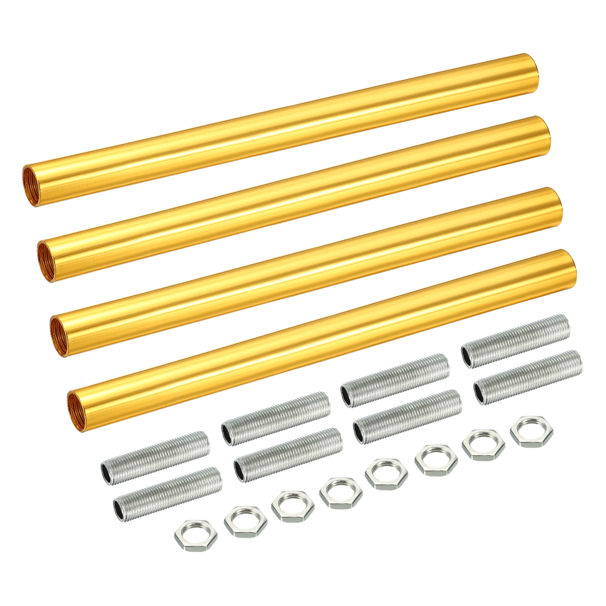 Uxcell M10 Thread 7.87" Coupling Nut with Pipe Hex Nut Threaded ...