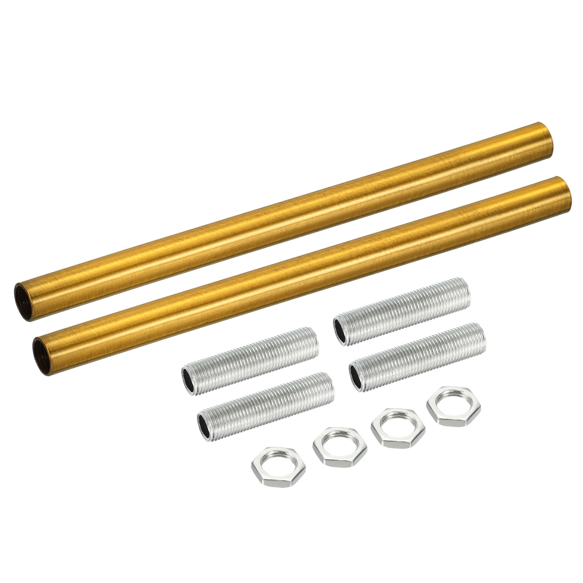 Uxcell M10 Thread 7.87" Coupling Nut with Pipe Hex Nut Threaded ...