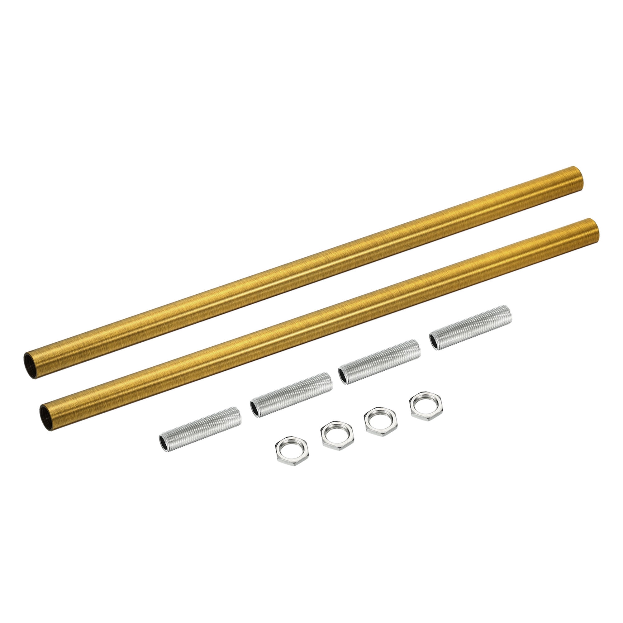 Uxcell M10 Thread 9.8" Coupling Nut with Pipe Hex Nut Threaded ...