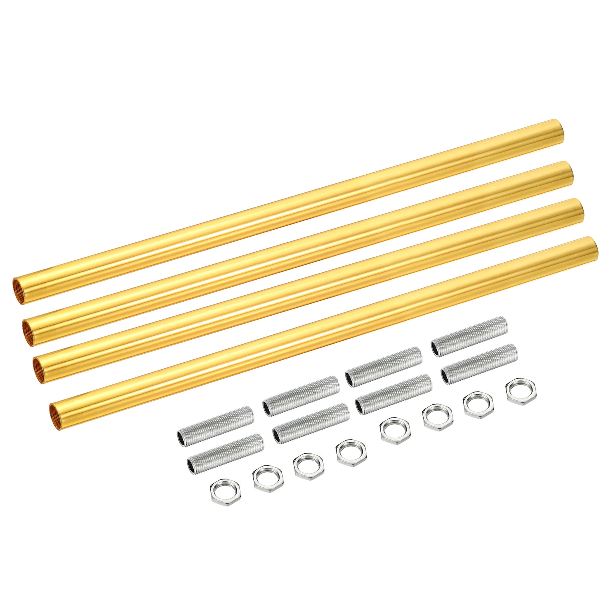 Uxcell M10 Thread 9.8" Coupling Nut with Pipe Hex Nut Threaded ...