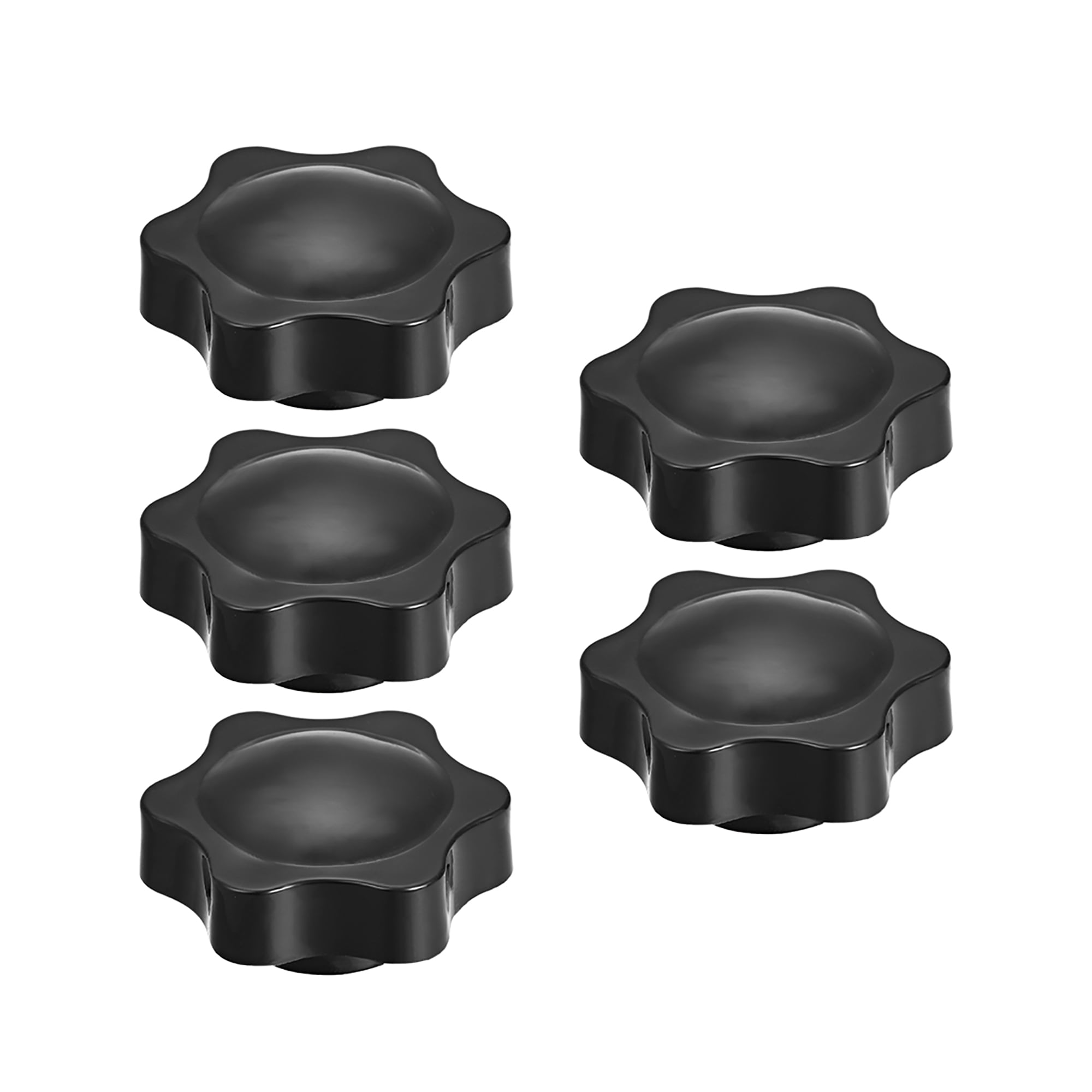 Uxcell M10 x 1.5'' Clamping Handle Screw Knobs Threaded Plastic Black ...