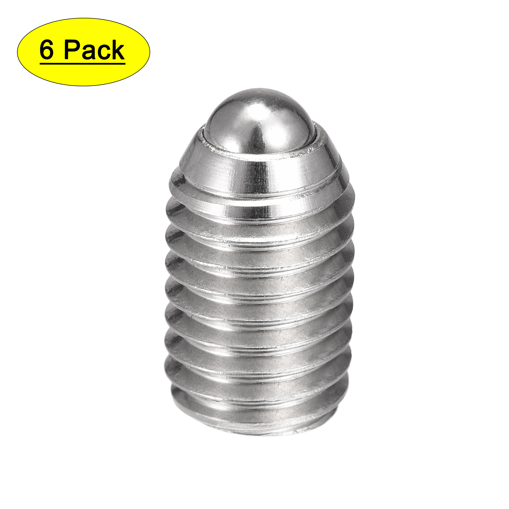 Uxcell M10 x 16mm 304 Stainless Steel Spring Hex Socket Ball Point Set Screws 6 Pack - Walmart.com